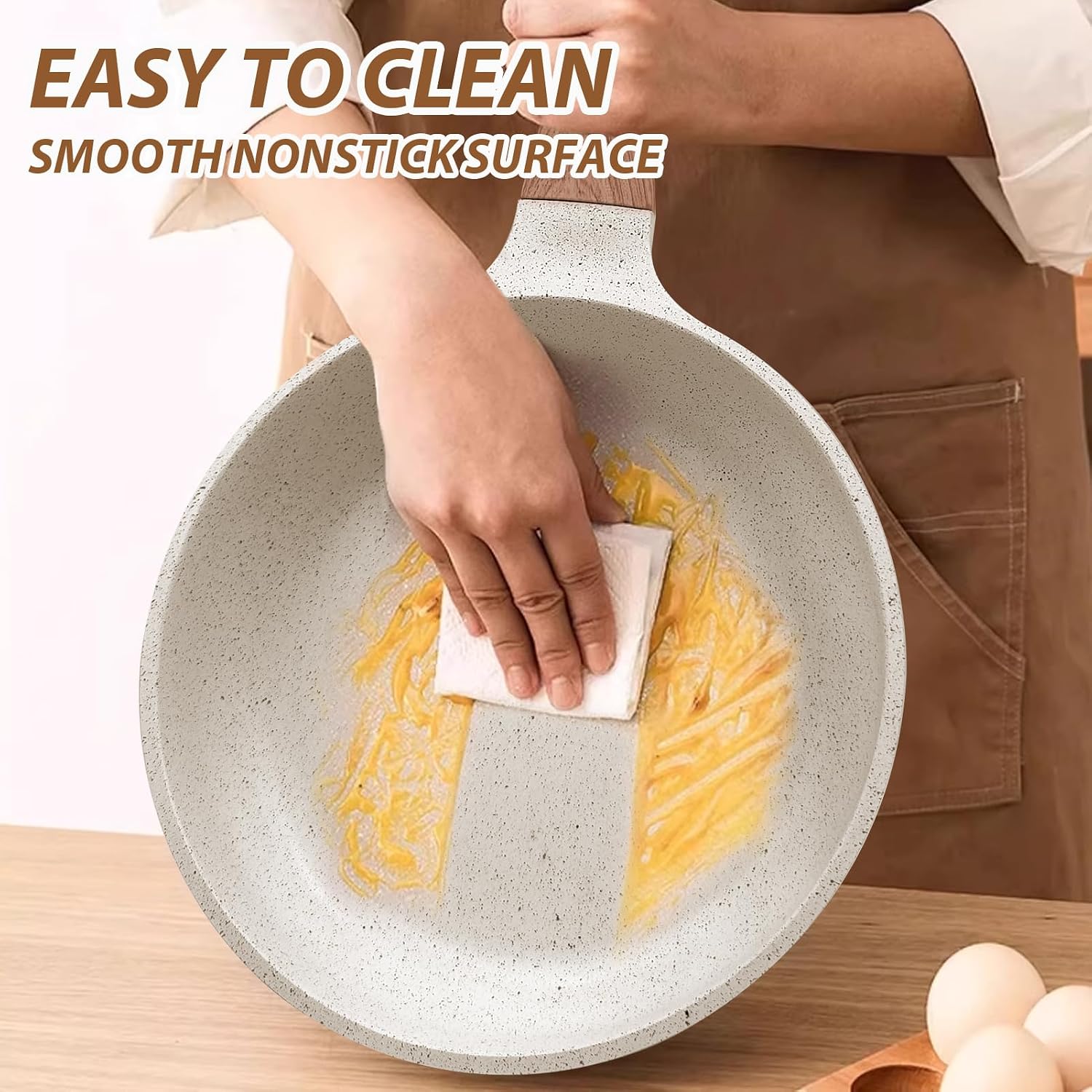 Sartén antiadherente de cerámica, sartén antiadherente de aluminio con ...