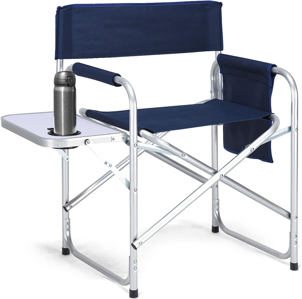 Amazon.com: Giantex Folding Director's Chair Side Table Aluminum Frame ...