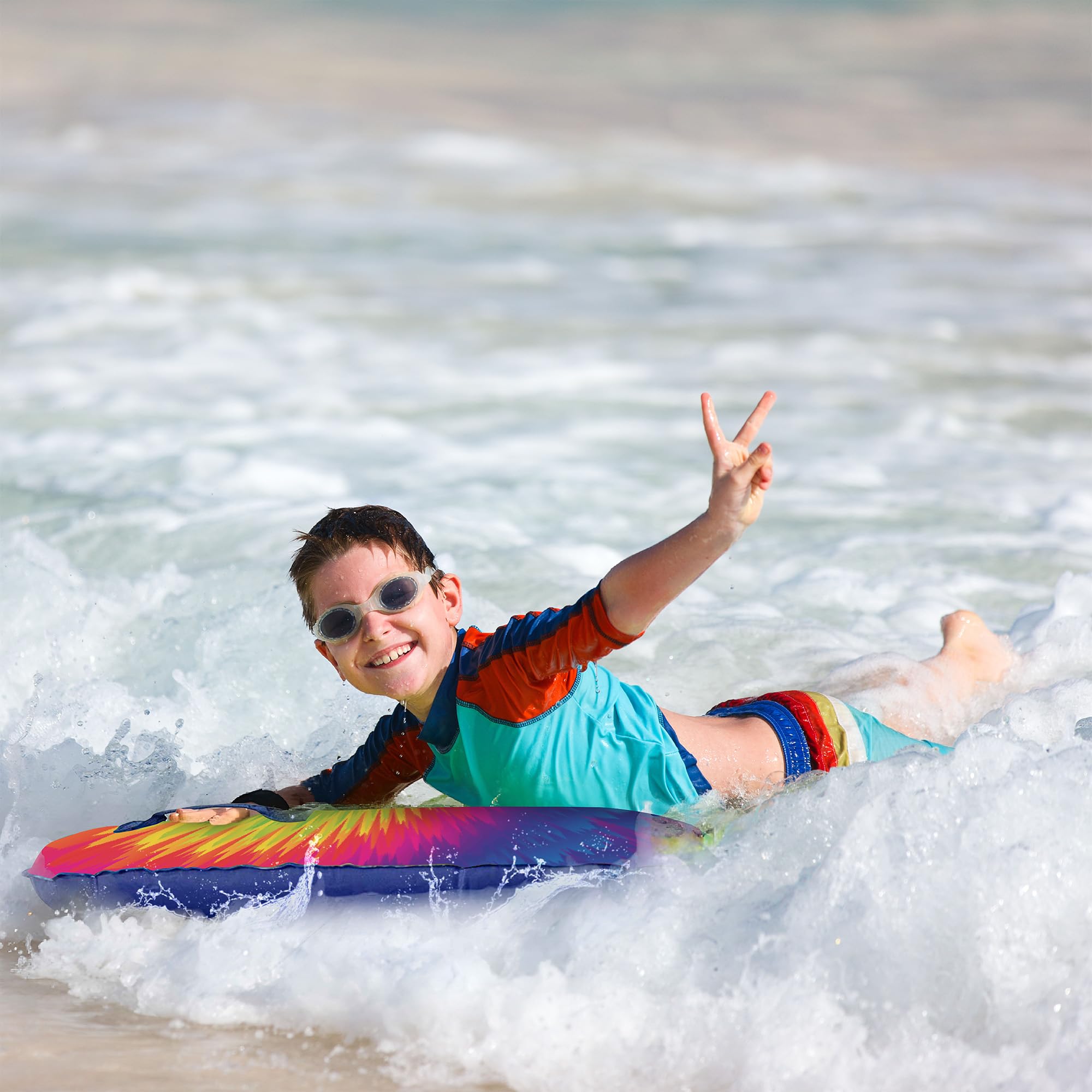 Colorful Boogie Boards Back Bay Play 37" Body Boards Lightweight EPS