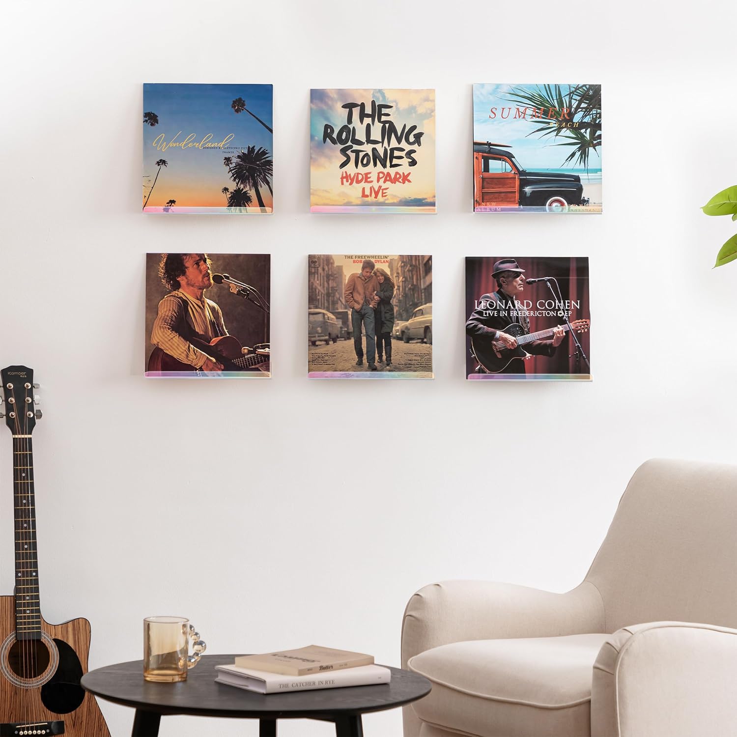 Snapklik.com : WANLIAN Vinyl Record Shelf Wall Mount 6 Inch Acrylic ...