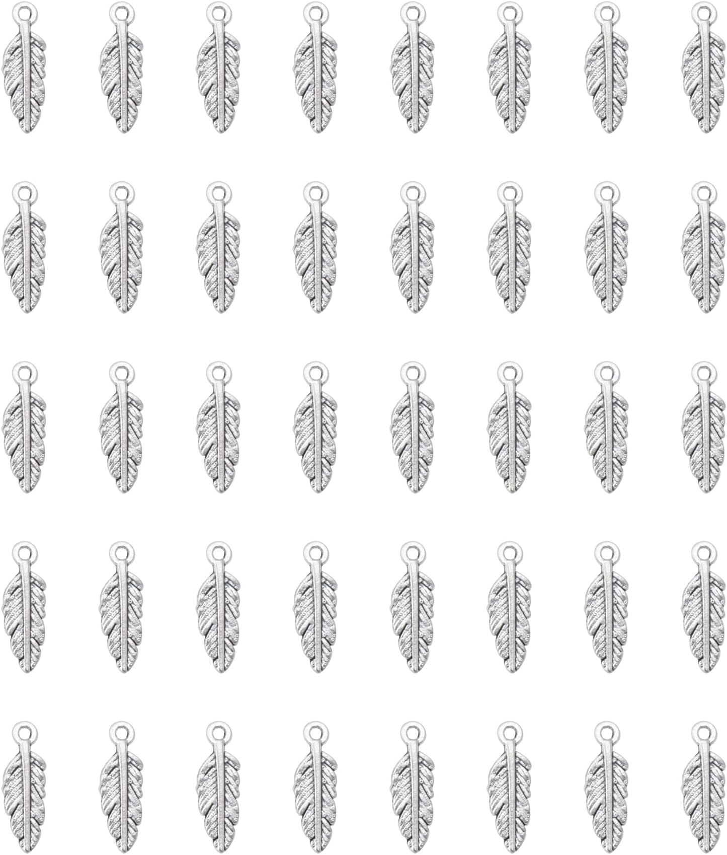 Amazon.com: GORGECRAFT 8PCS Silver Golden Alloy Big Feather Pendant ...
