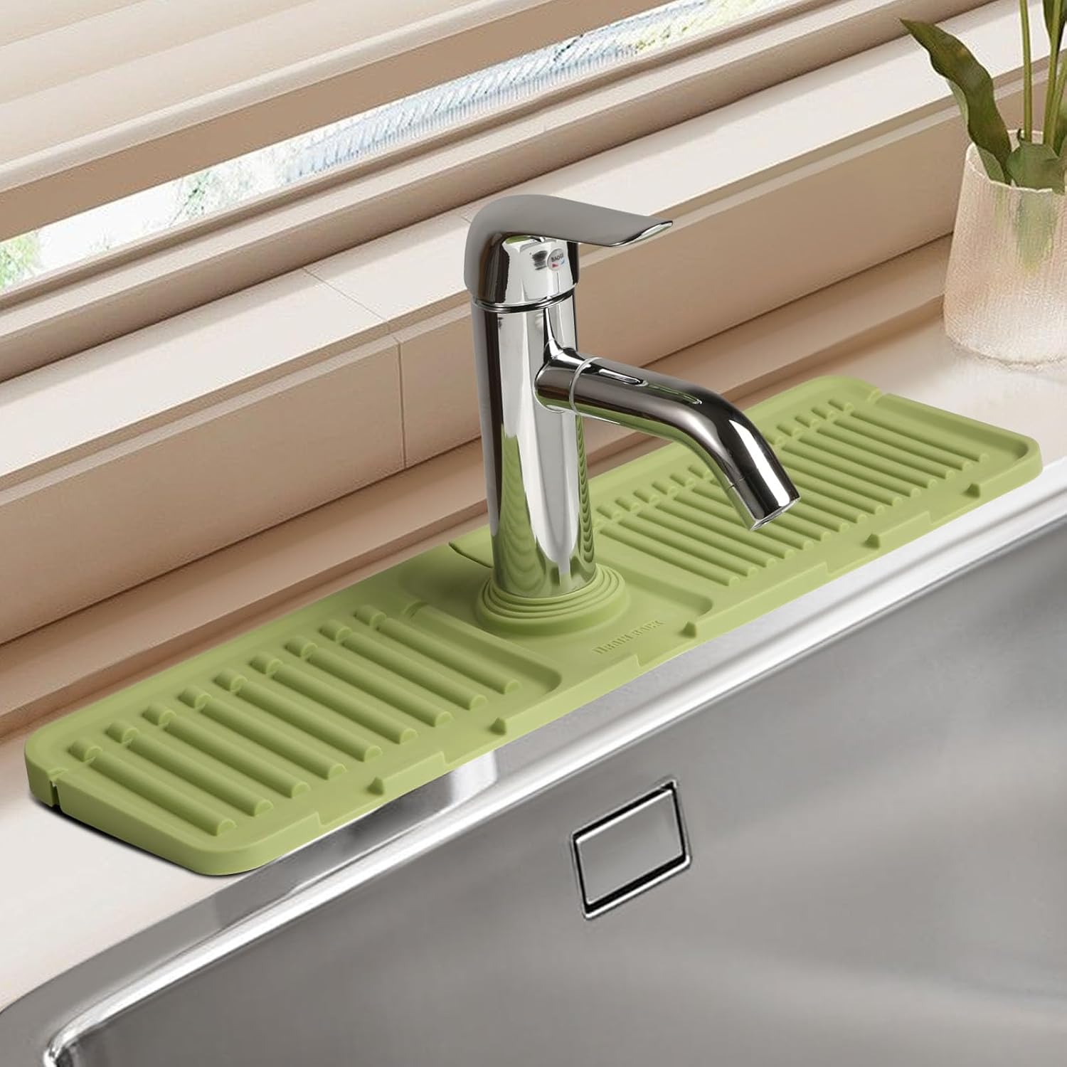 PODUFF Silicone Faucet Mat Gen 2 - Kitchen Sink Splash Guard With ...