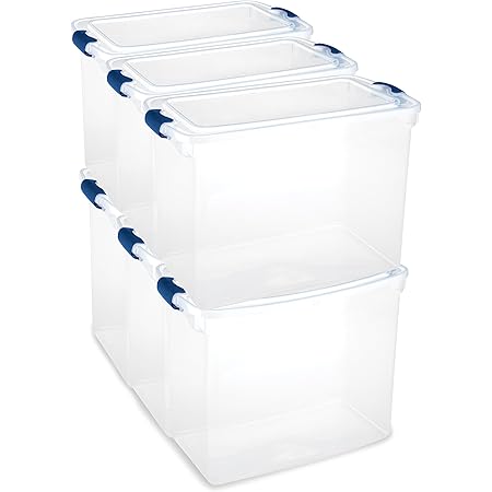 Amazon.com - Homz Heavy Duty Modular Clear Plastic Stackable Storage ...