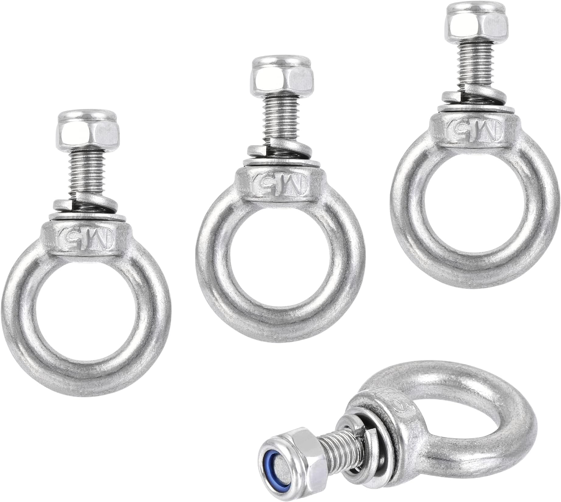 M5 Ring Shape Lifting Threaded Eye Bolt 304 Stainless Steel for Eye Nut ...