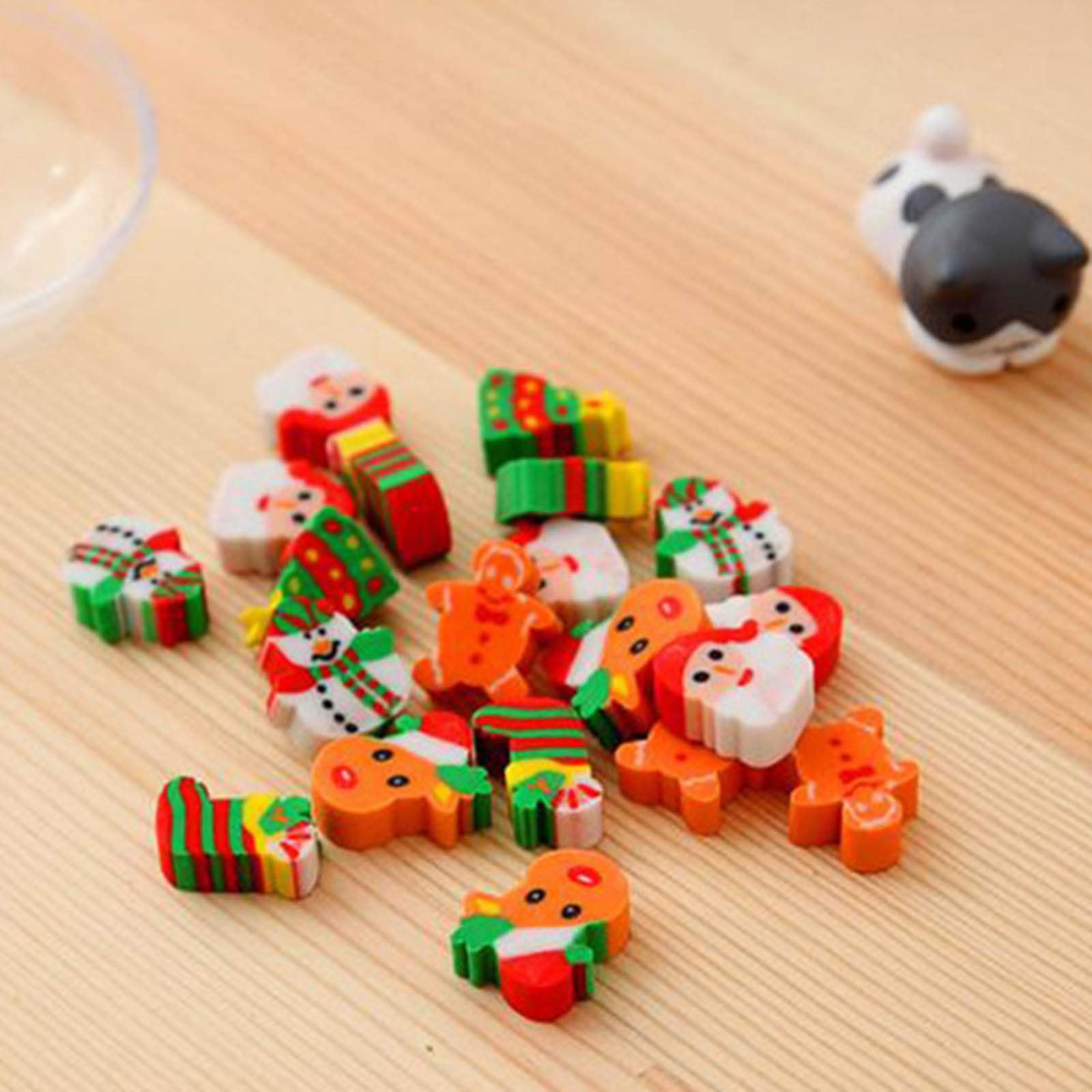 Mini Gingerbread Erasers 24Pcs 3D Christmas Erasers For Kids Bulk, Cute ...
