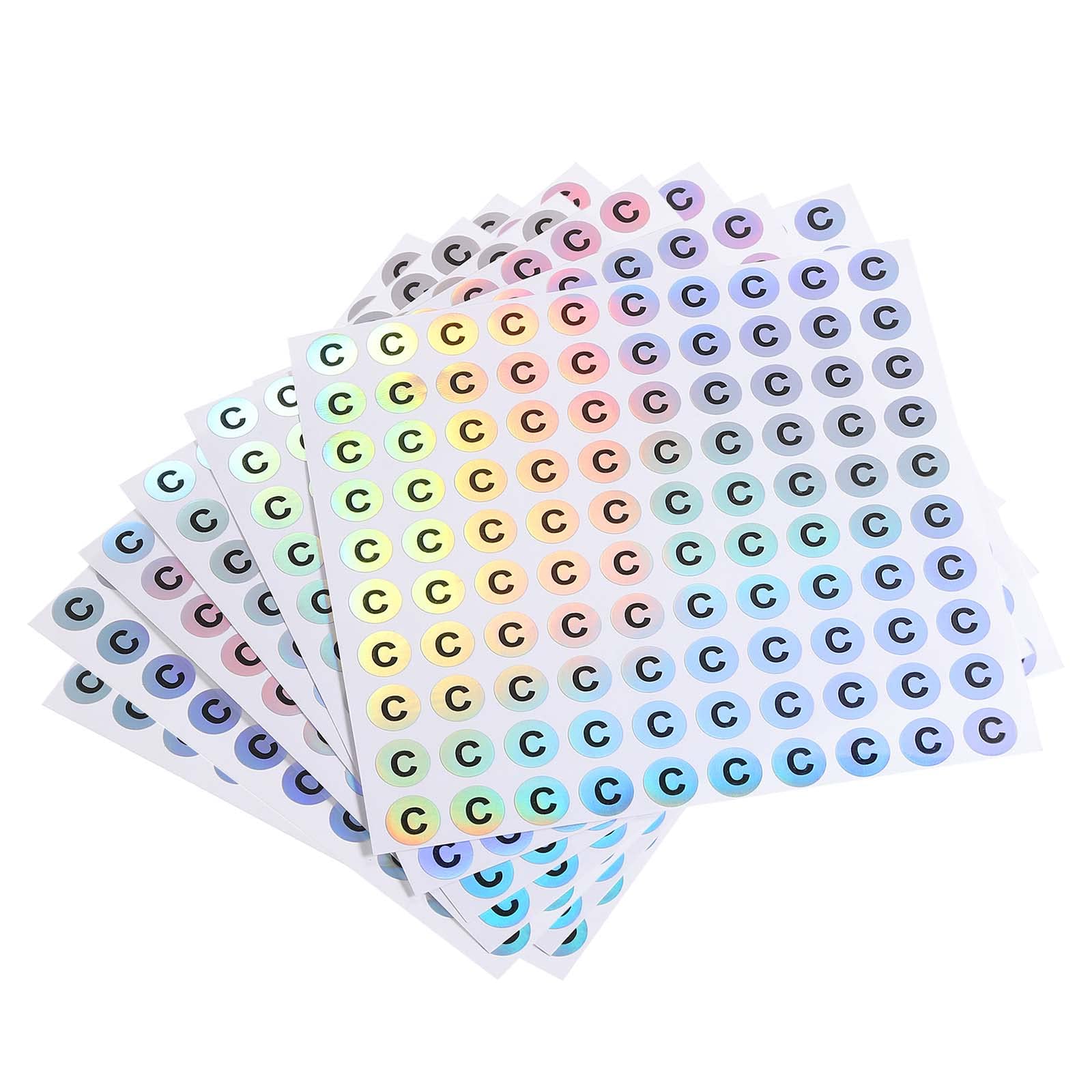 Amazon.com : MECCANIXITY Laser Capital Letter Stickers, 3/8" Alphabet C ...