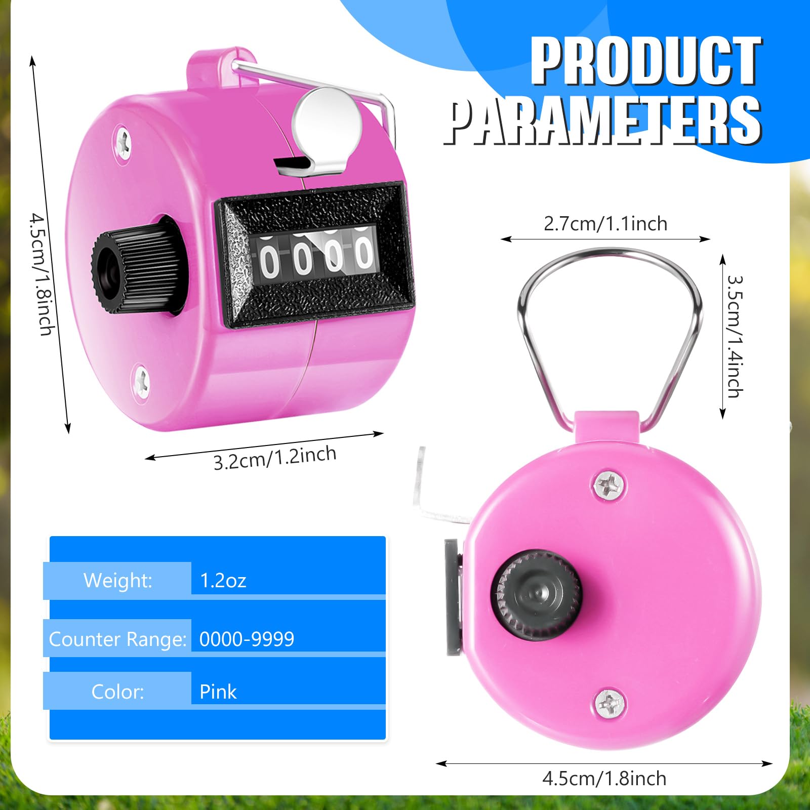 Snapklik.com : TOODOO 6 Pack Hand Tally Counter 4 Digit Mechanical Palm ...