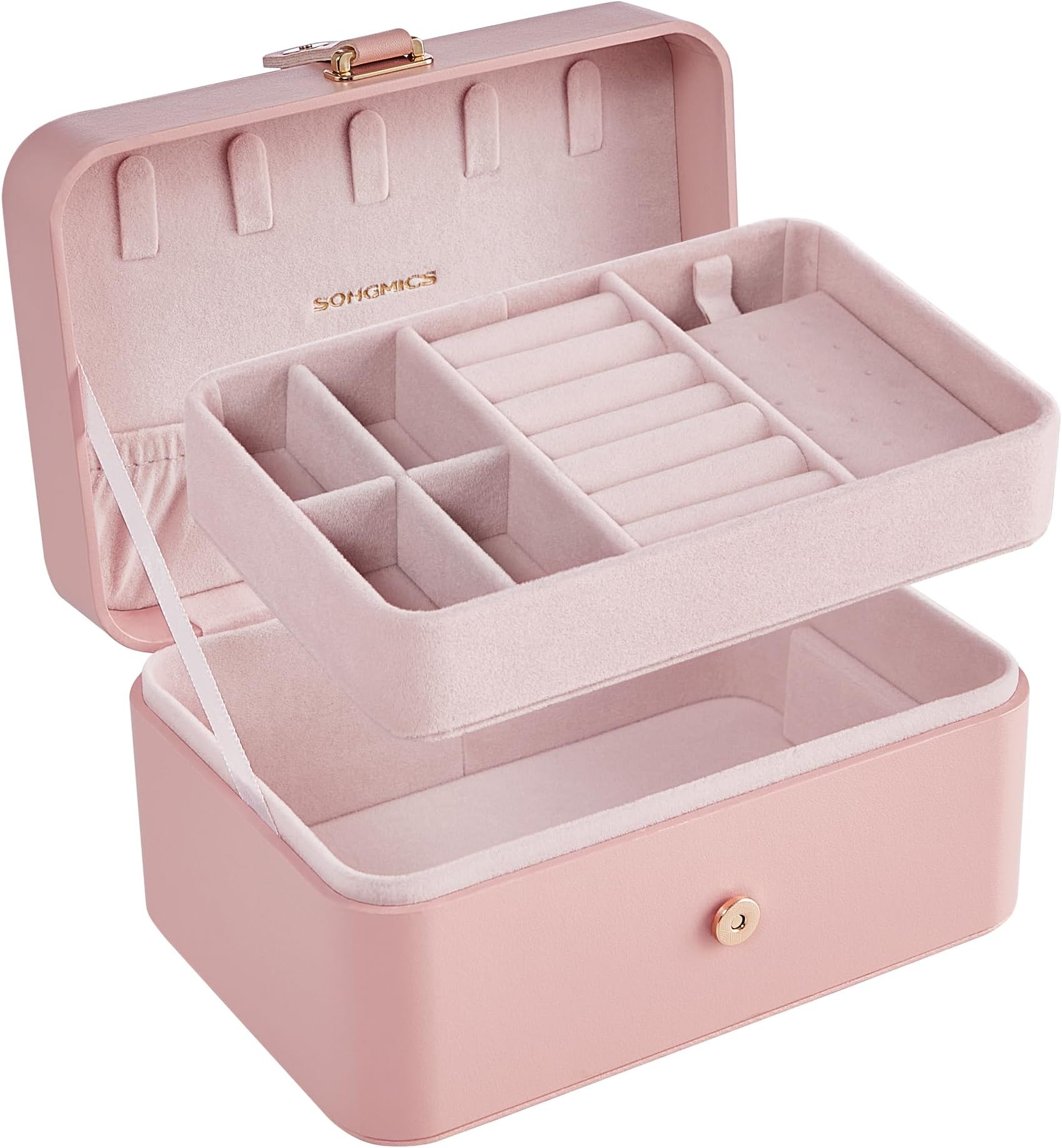 Home-X Jewellery Box, 3-Layer Jewellery Storage, 18 * 10 * 5.5cm ...