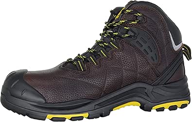 Amazon.com | ANITAKE Steel Toe Boots for Men, 100% Leather Work Boots ...