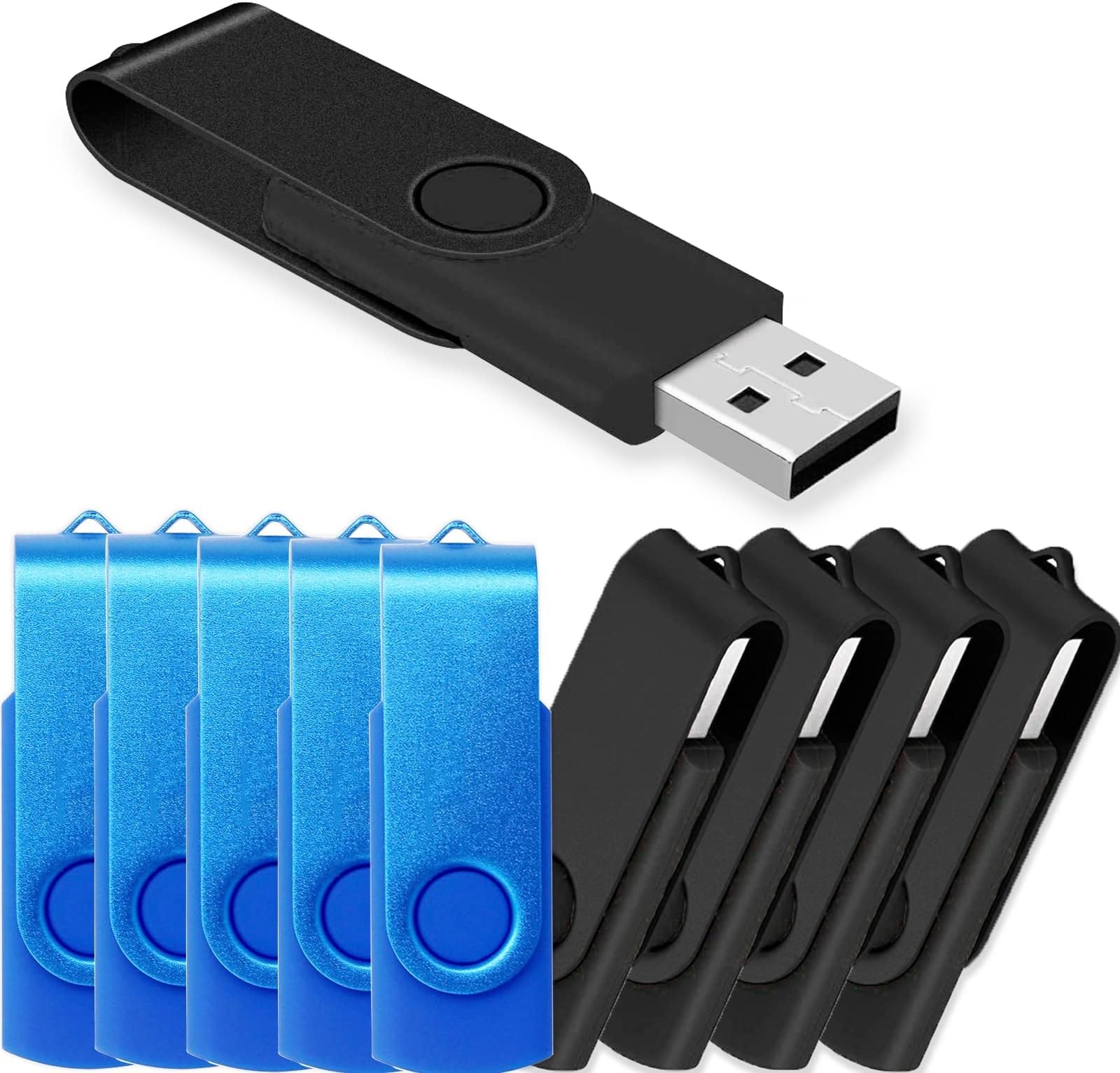 Amazon.com: AreTop 10 Pack Flash Drive 512MB, USB 2.0 Wholesale Swivel Thumb Drive Bulk Pendrive ...