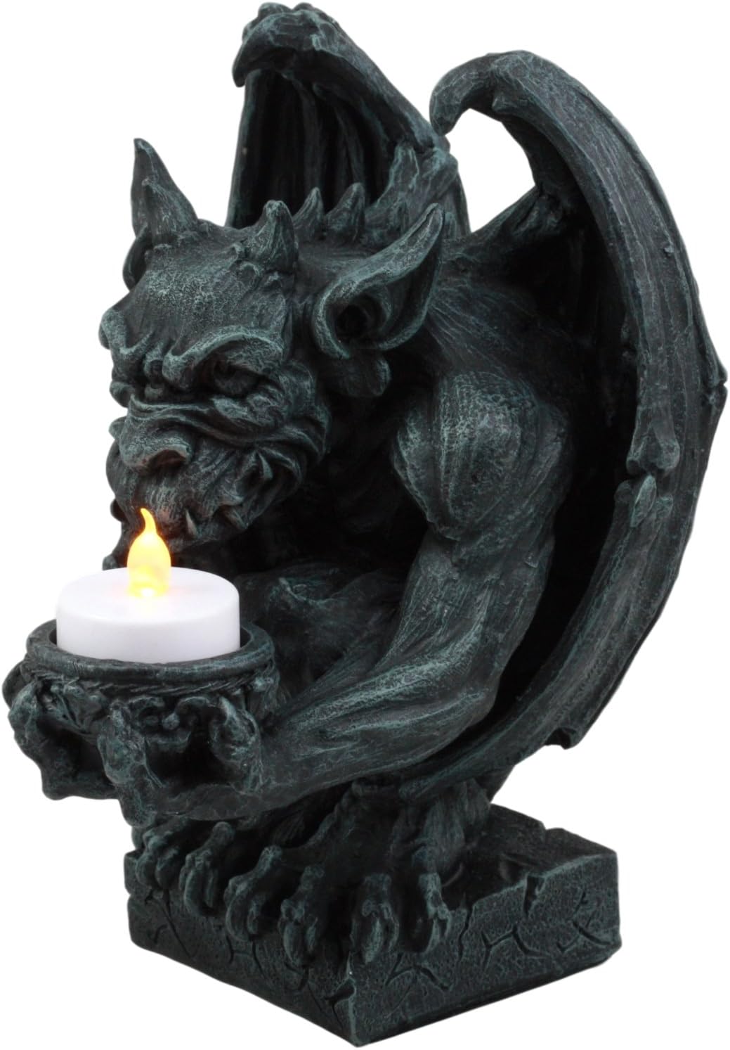 Amazon.com: Ebros Squatting Gothic Gargoyle Candle Holder Fantasy ...