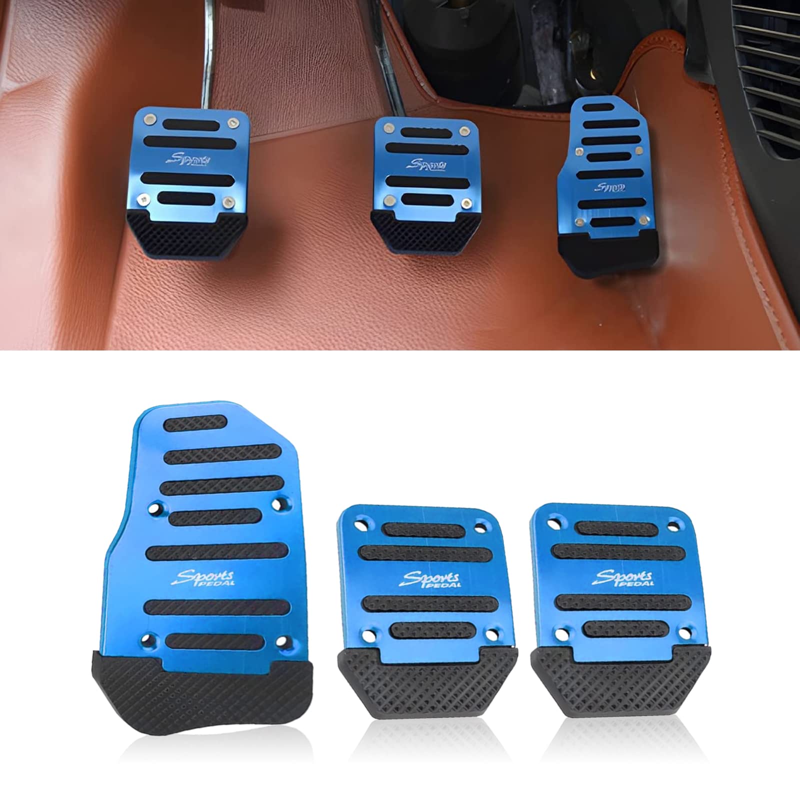Amazon.com: cueclue 3 PCS Car Pedal, Anti-Slip Car Pedal, Manual ...