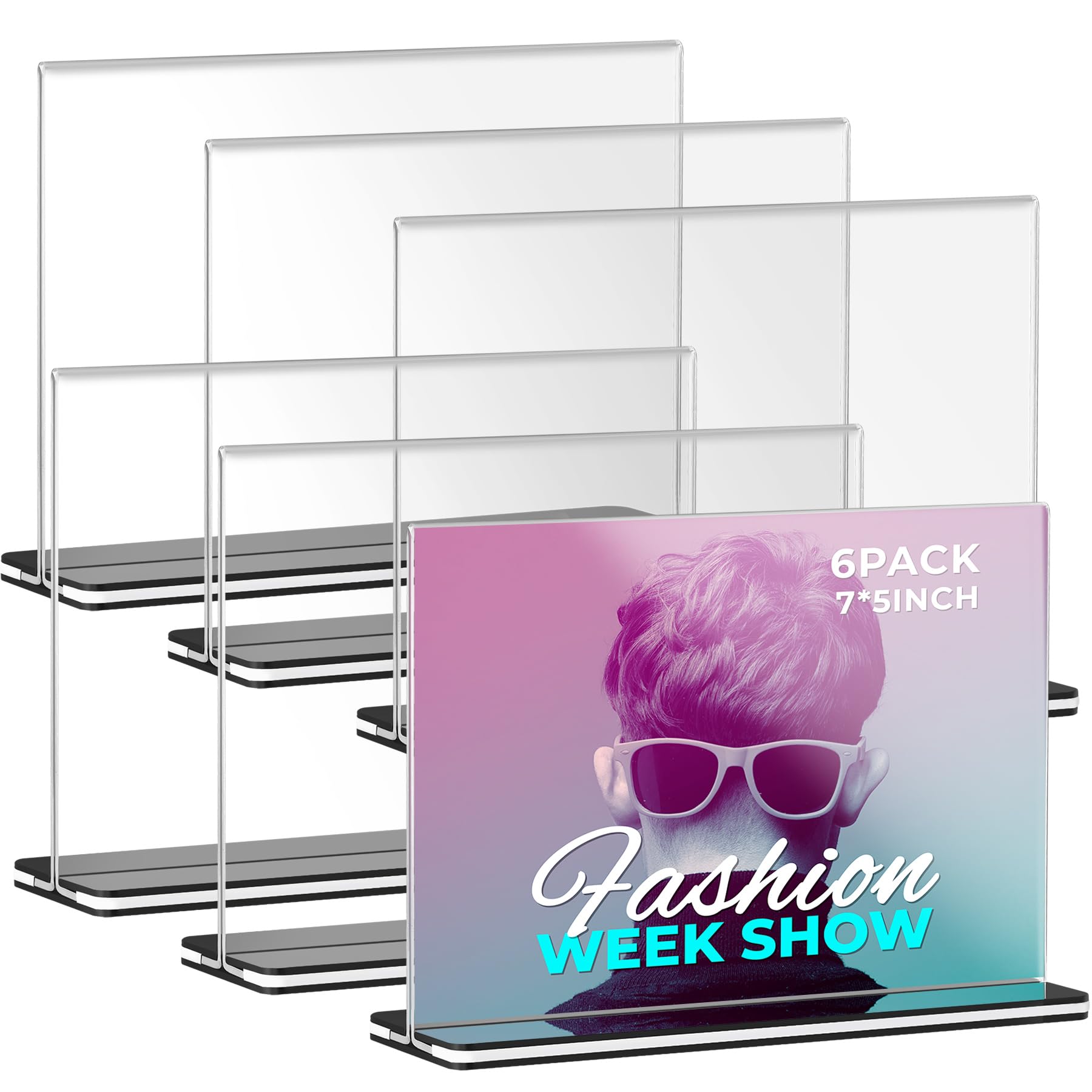 Tomorotec 6 Pack 7x5 Inch Office Table Sign Display Holder | Desertcart ...