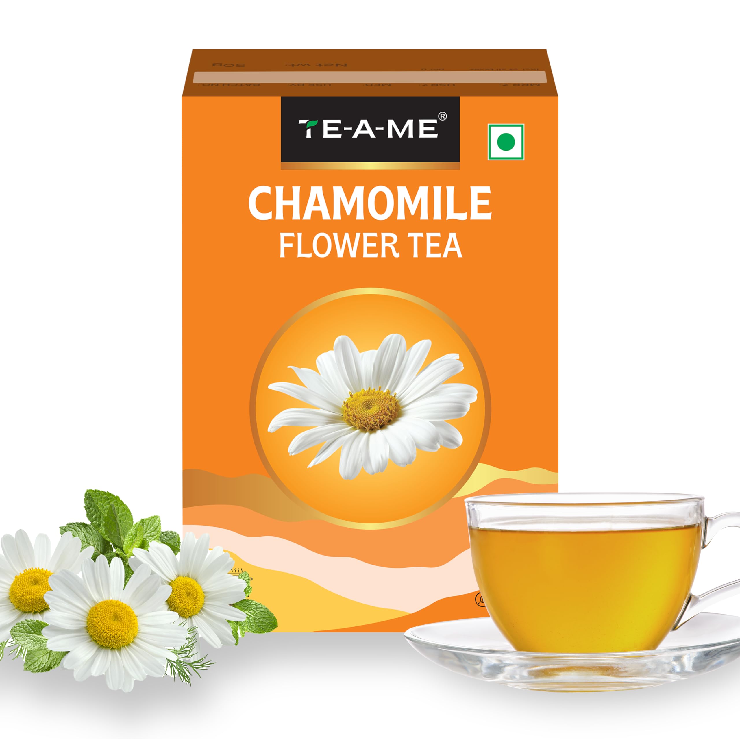 TE-A-ME Chamomile Tea - 50G | Chamomile Tea for Sleep Aid | Chamomile ...