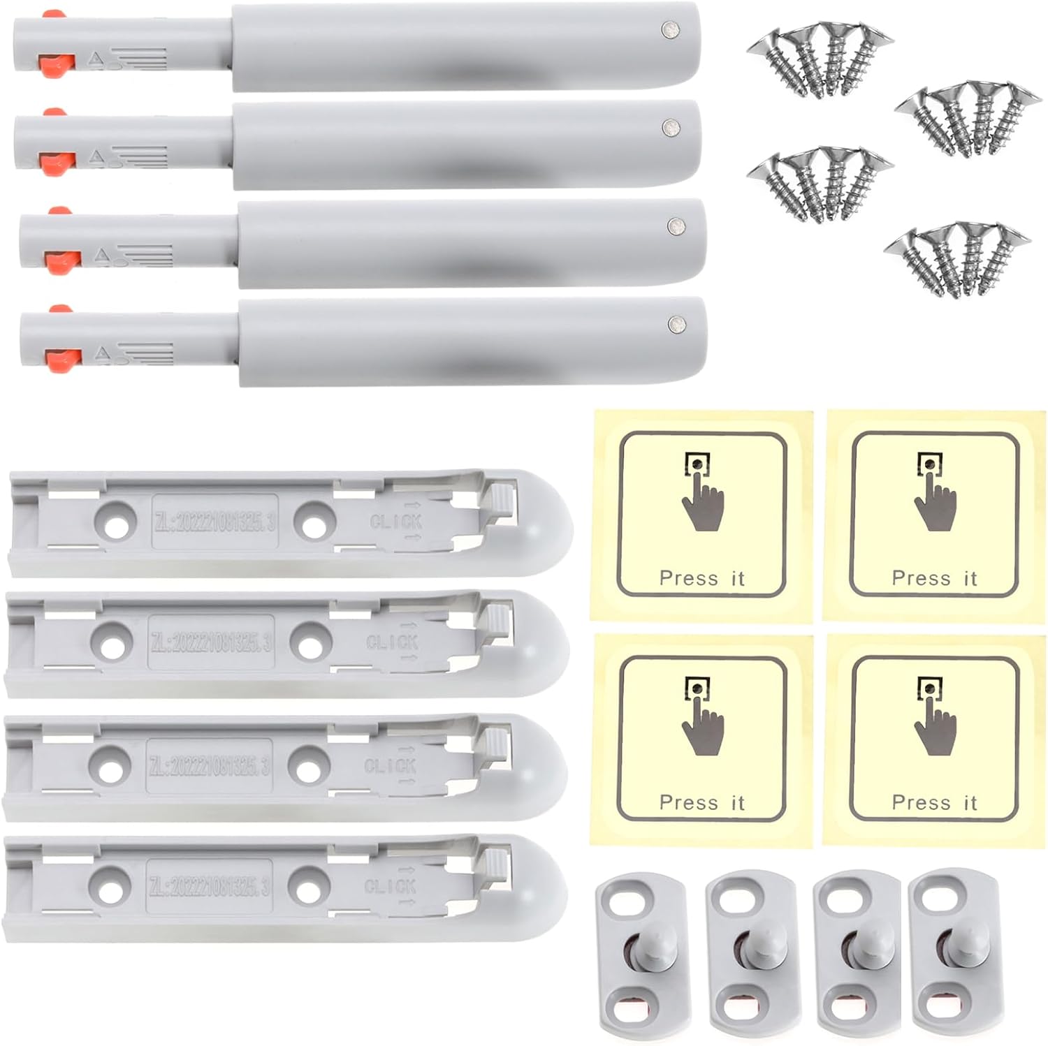 Amazon.com: SING F LTD 4Pcs Press-to-Lock Cabinet Door Rebounders ...