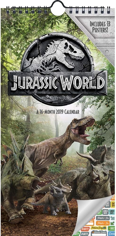 Jurassic World Calendar 2019 Set - Deluxe 2019 Jurassic World Mini ...