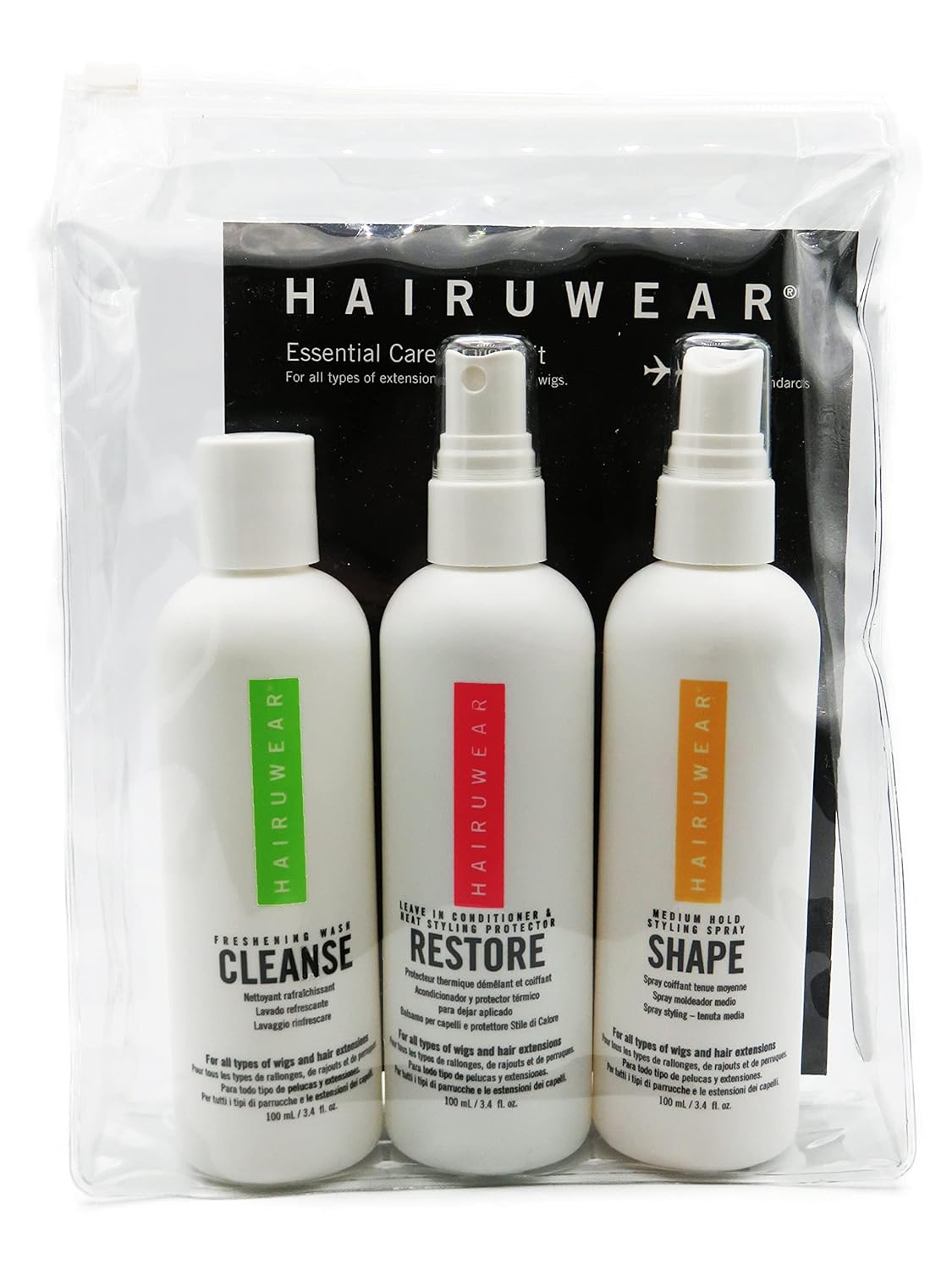 Amazon.com : HairUWear Essential Care Travel Kit : Shampoo And ...
