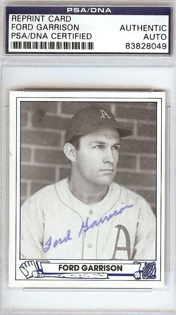 Ford Garrison Autographed 1944 Play Ball Reprint Card A's 83828049 ...