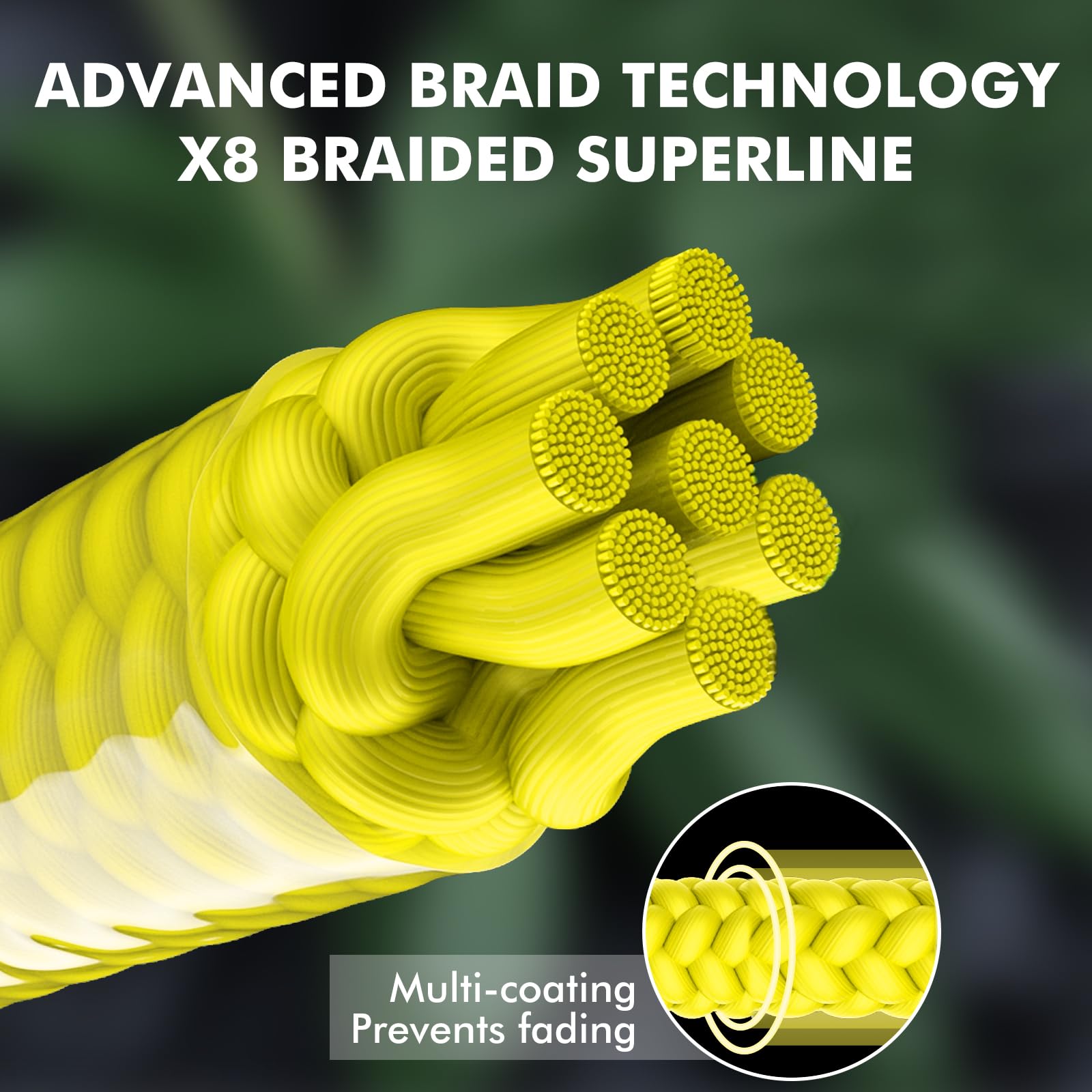 Snapklik.com : X8 Braided Fishing Line, Upgraded Spin Braid Fishing ...