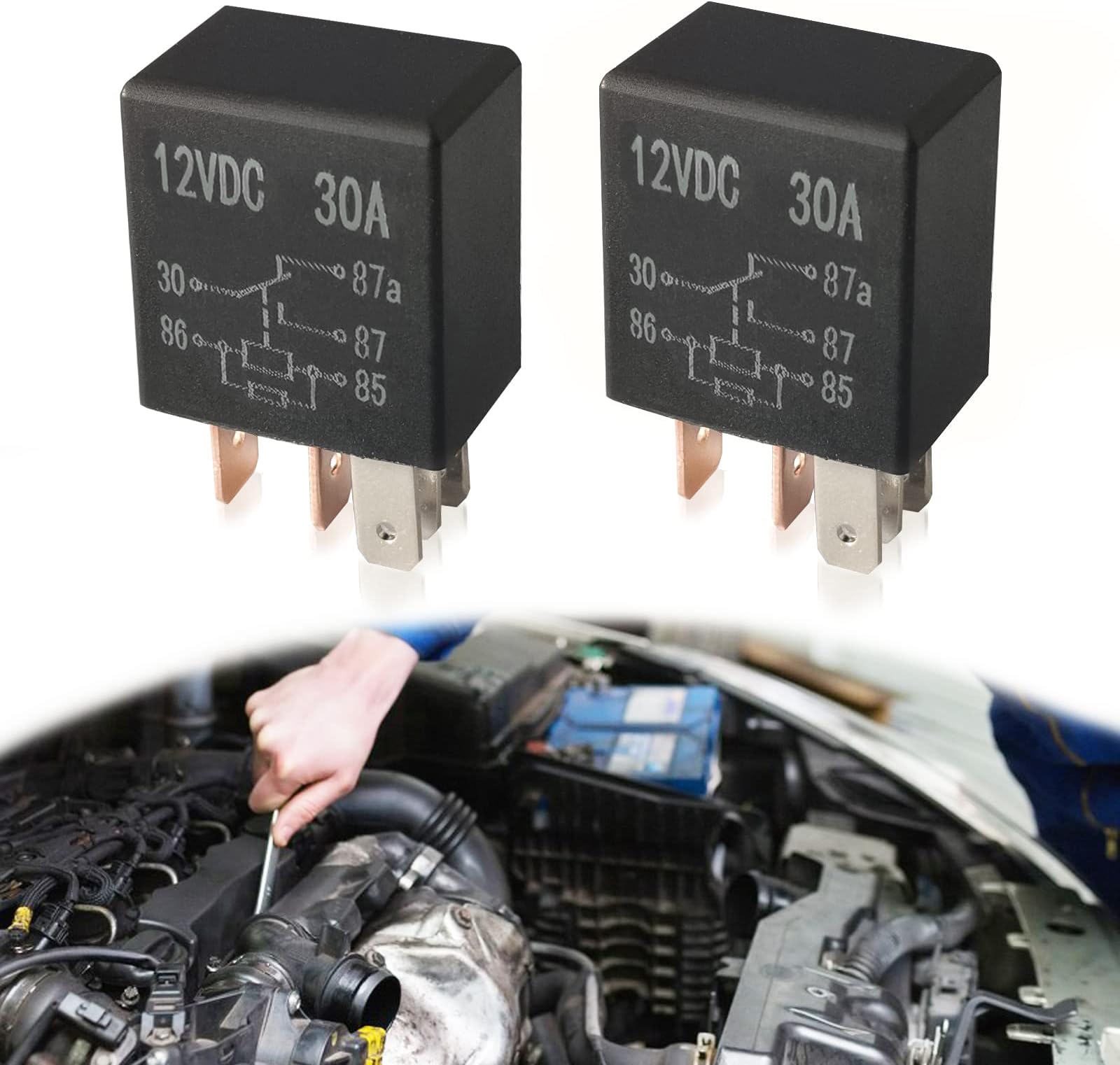 Amazon.com: 2Pcs 5 Pin 12V 30A Relay, Multi Purpose Automotive Relay ...