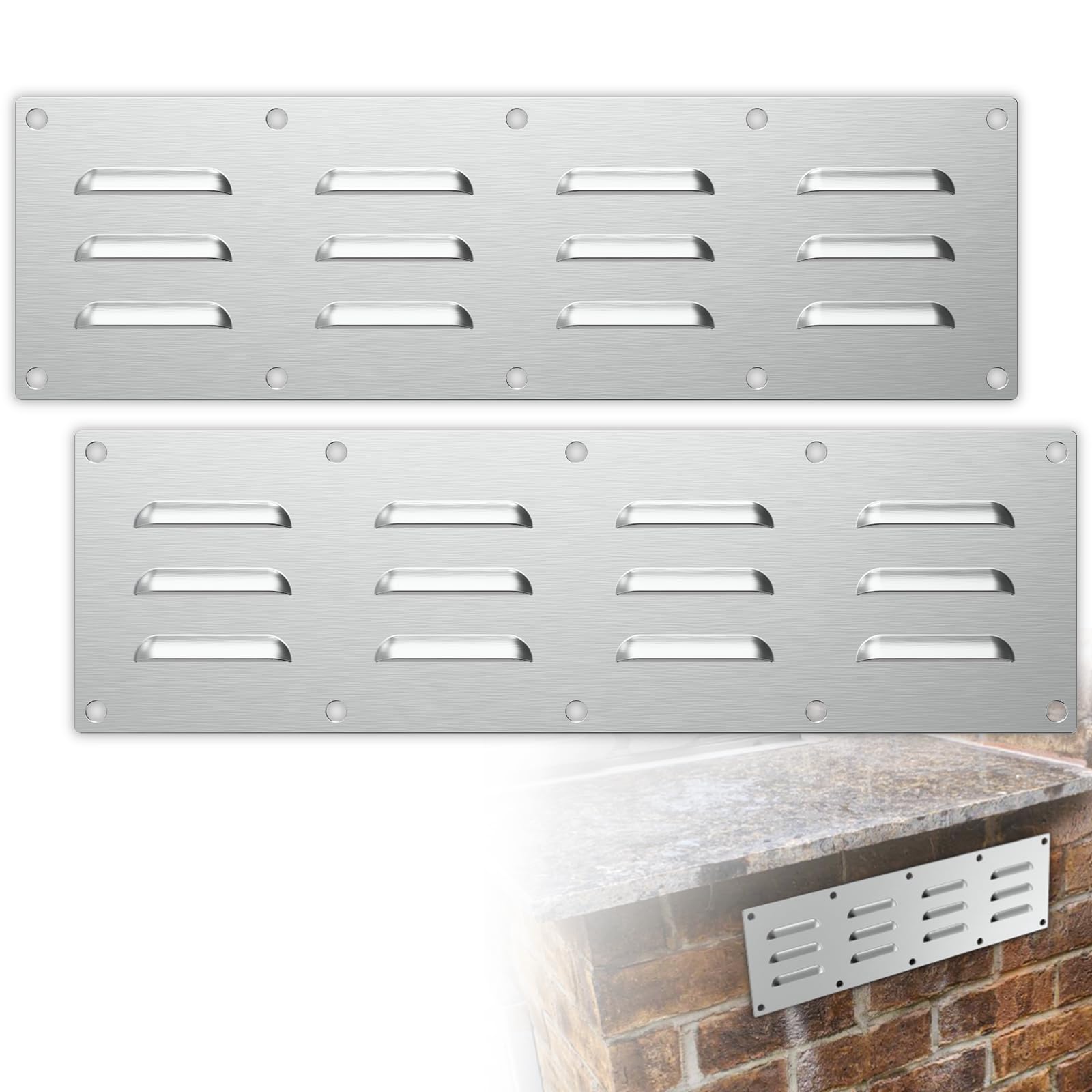 Amazon.com : FOROIRON 2 Pack Stainless Steel Venting Panel for Grill ...
