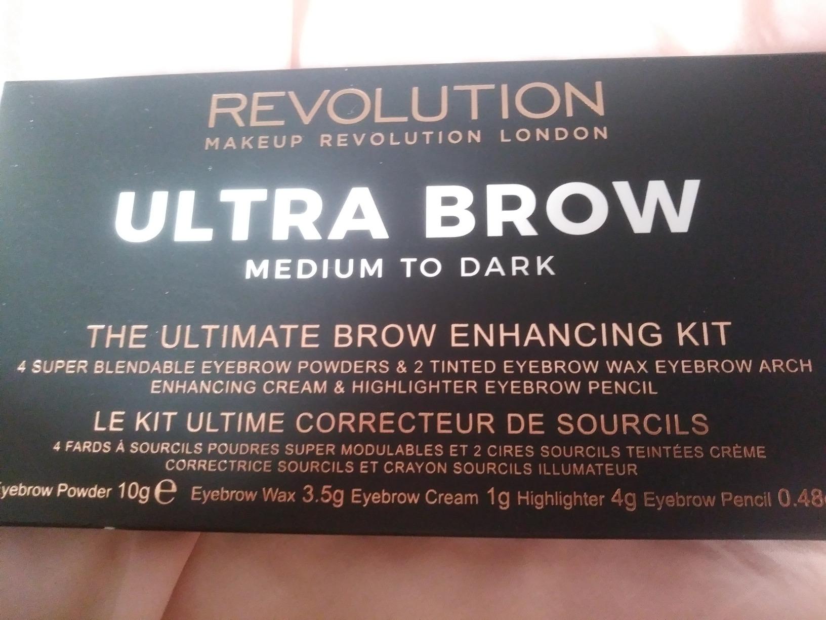 Makeup Revolution, Ultra, Brow Palette, Medium-Dark, 8 Shades, 19g ...