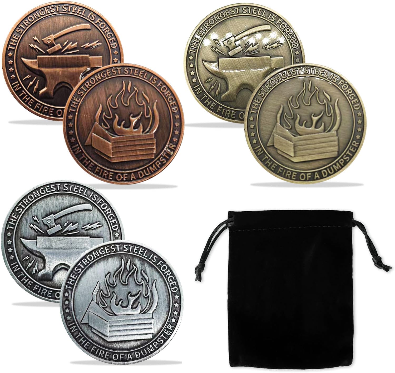 Amazon.com : 6-Pcs Dumpster Challenge Fire Coin - Funny Dumpster Fire ...