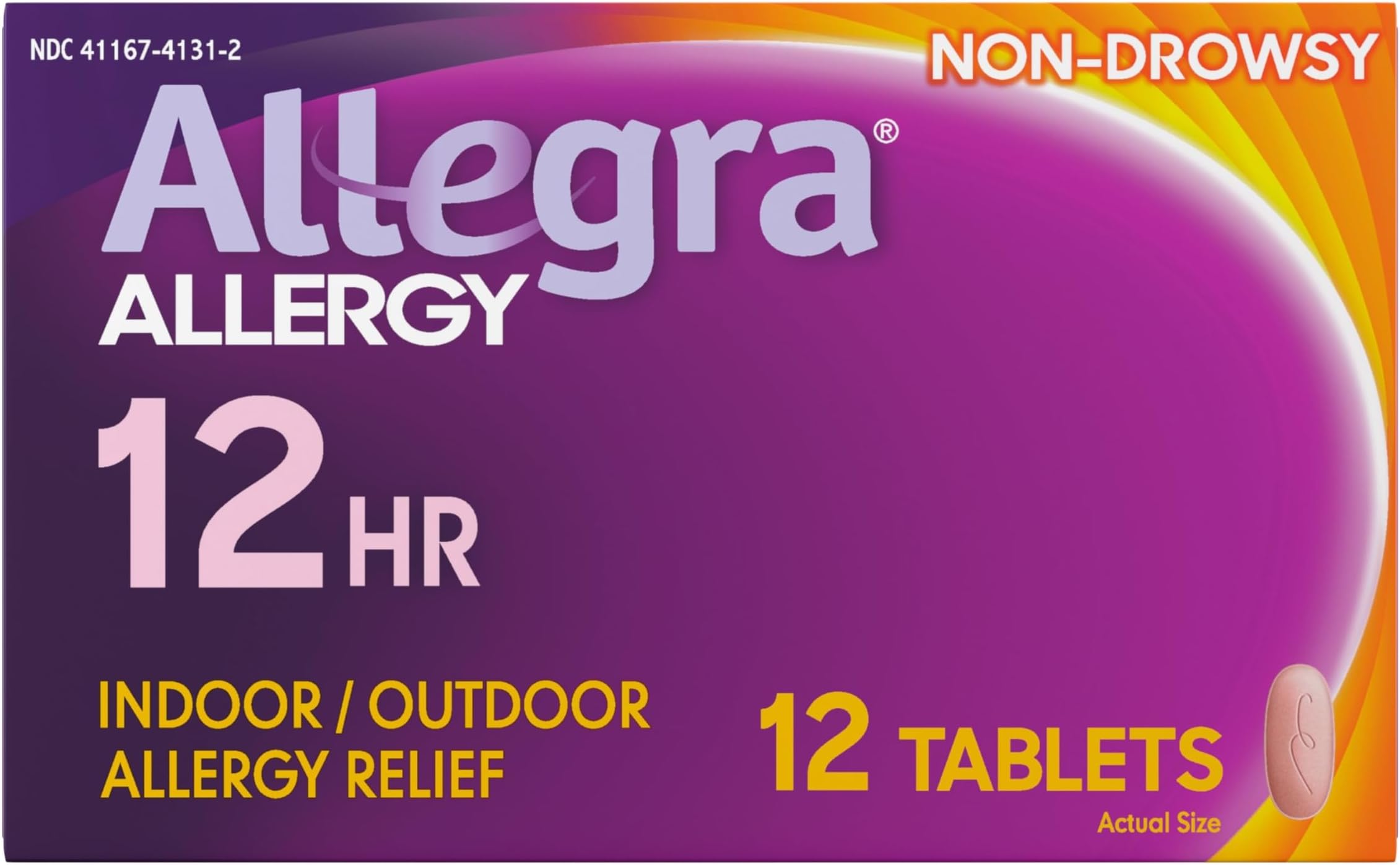 Amazon.com: Allegra Adult 24 Hour Allergy Tablets, 180Mg, Noticeable ...