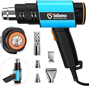 2000W Heat Gun, GoGonova 50℃-650℃ Hot Air Gun with 7 Modus, 2 Airflow ...