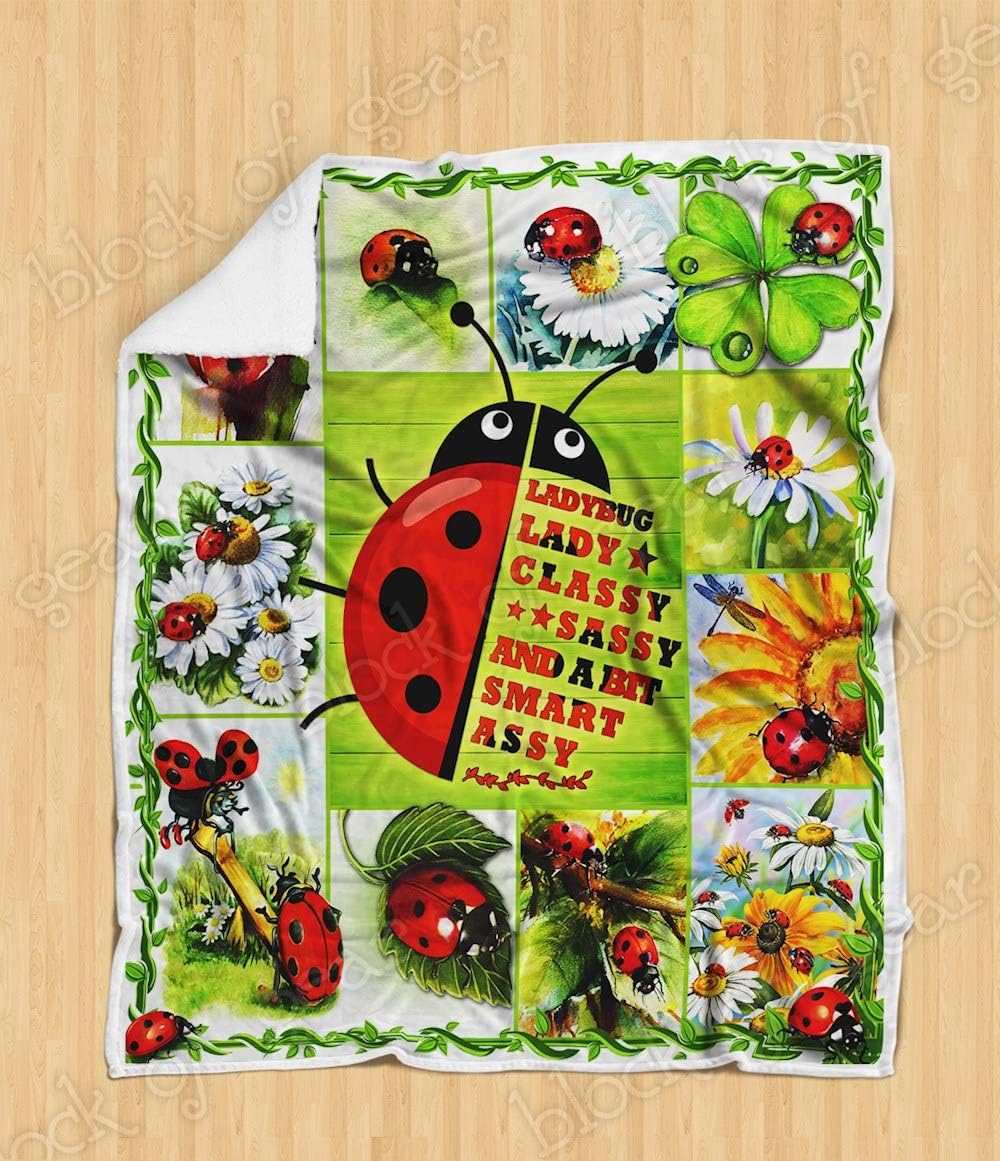 Amazon.com: GEEMBI Ladybug Sofa Blanket THL900, Adult Sherpa Fleece ...