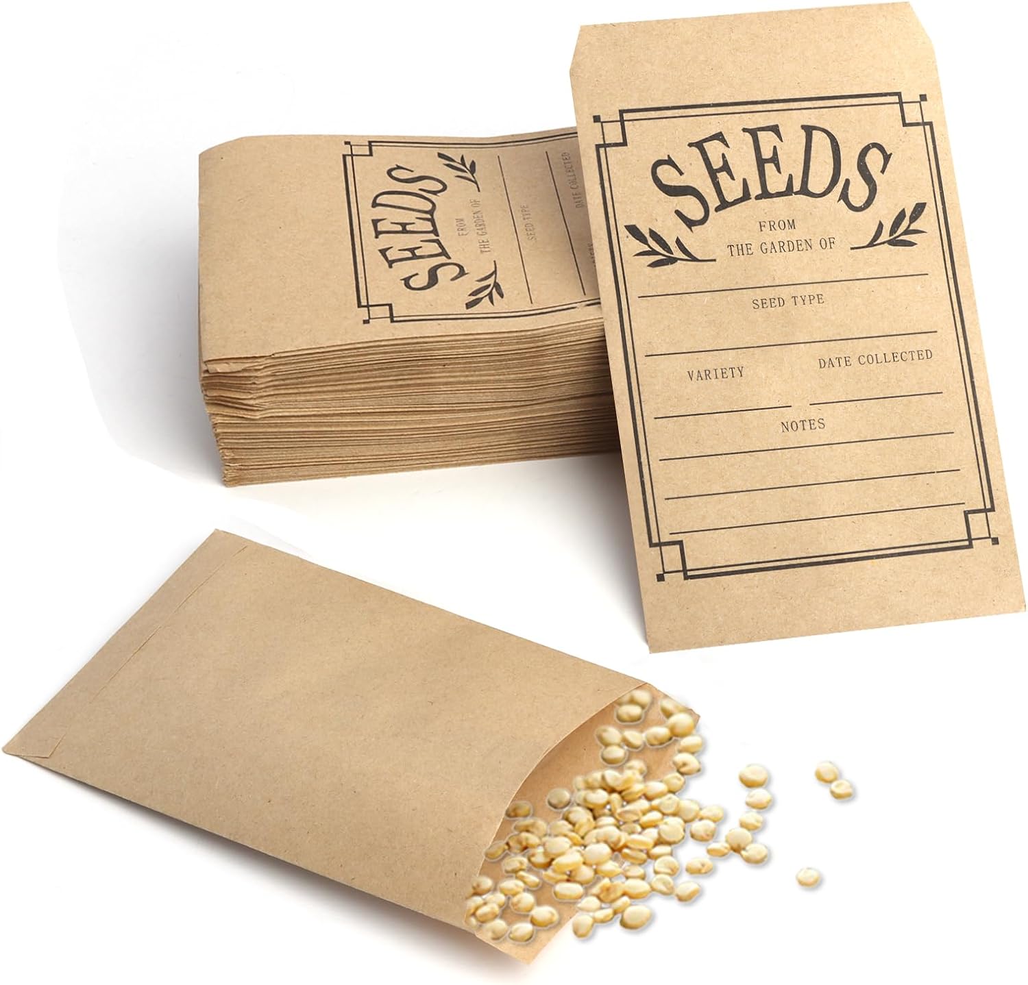 100 PCS Seed Envelopes,Mini Envelopes Seed Packets Envelopes,Small ...
