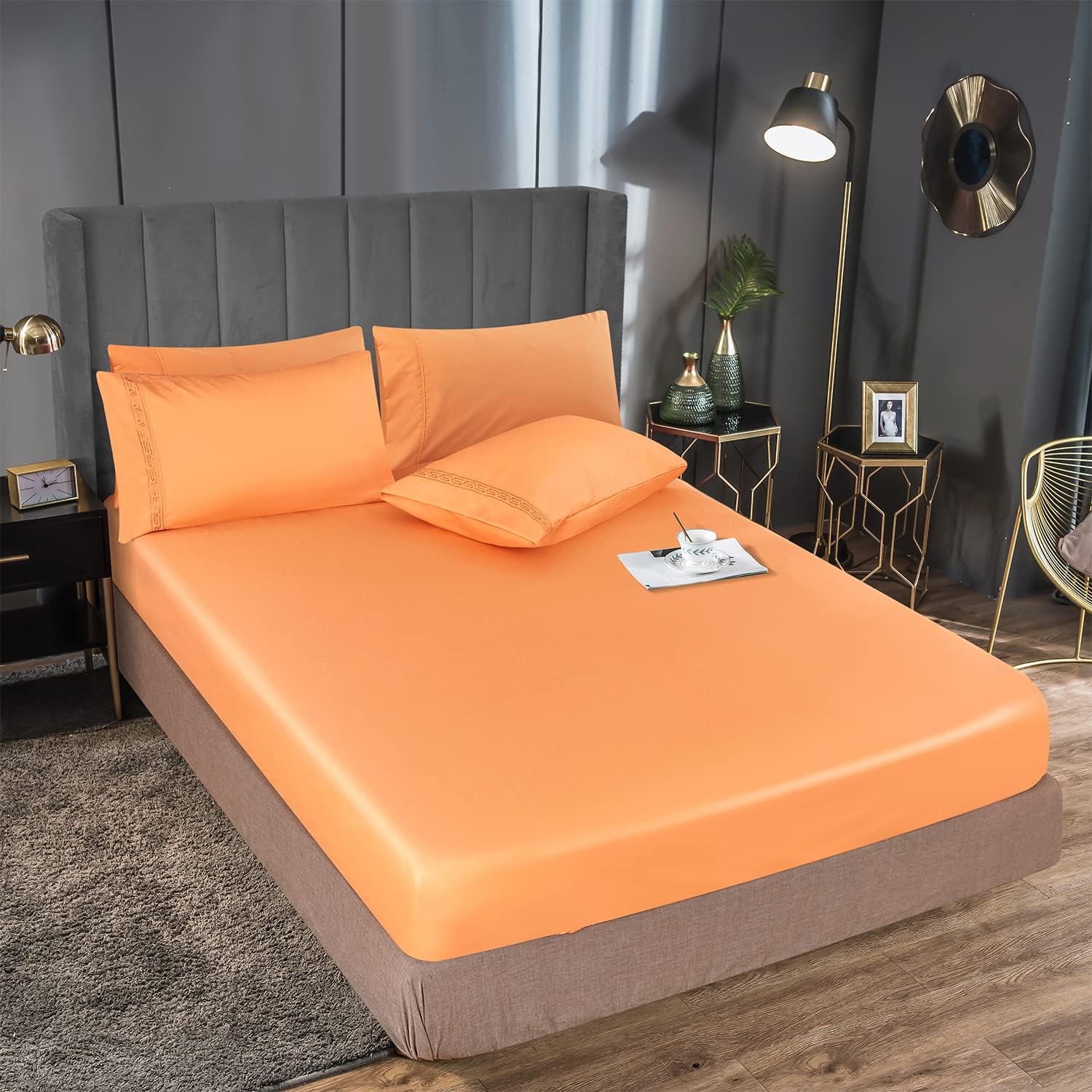 Amazon.com: MCO Bedding King Bed Sheets Set - Bamboo Sheets - Cooling ...