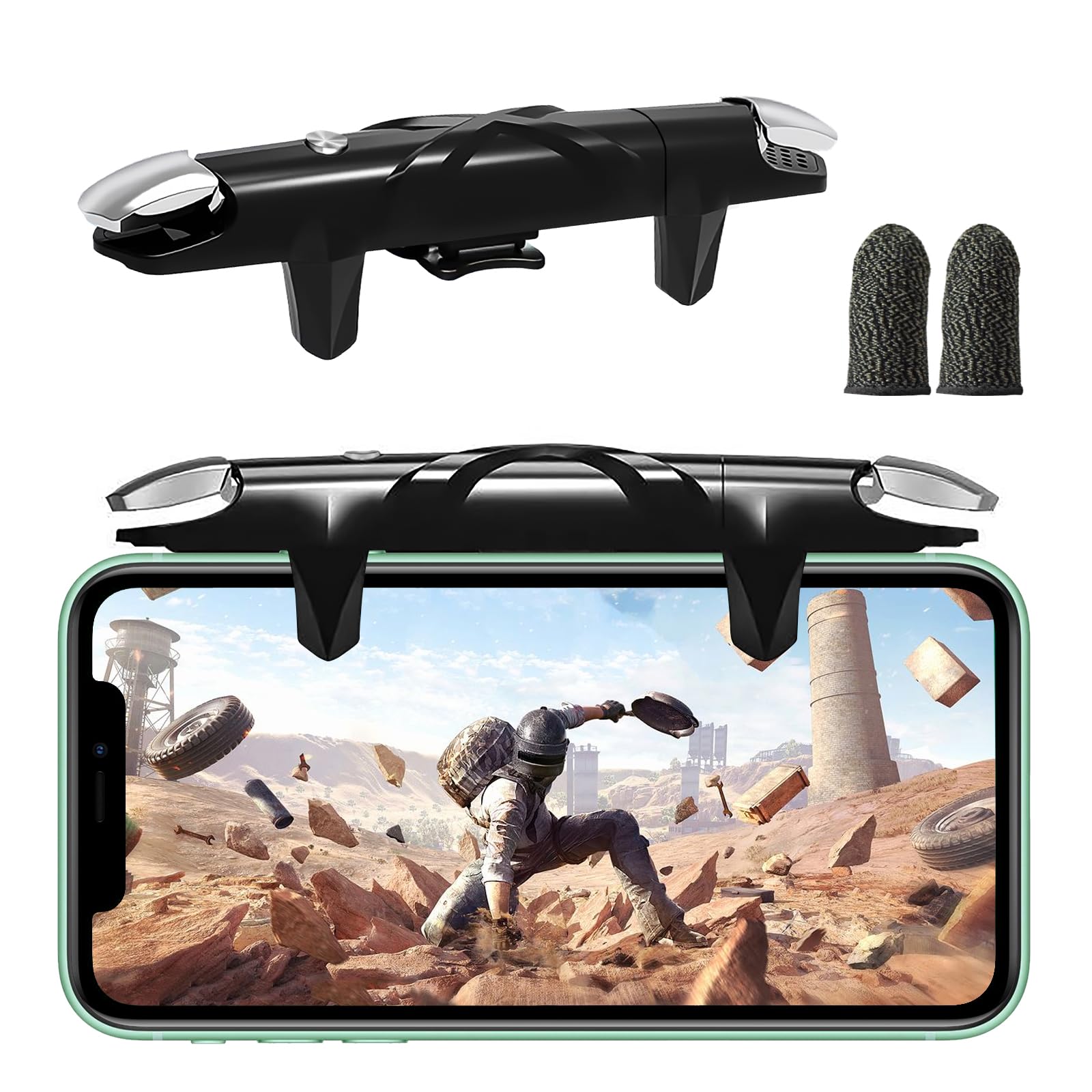 Amazon.com: EasEasy Phone Game Trigger for iOS/Android, Mobile Gamepad ...