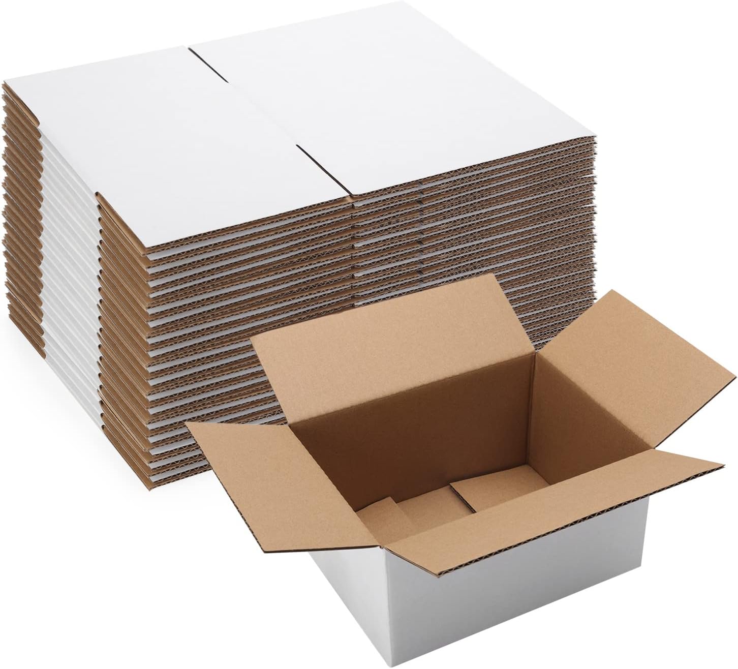 Amazon.com: Keibond 8x6x4 Inches White Shipping Boxes Set of 25 ...