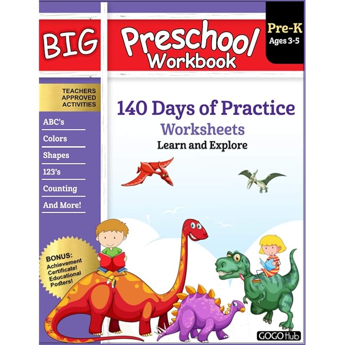 Buy Big Preschool Workbook: Ages 2-5, 140+ Worksheets of PreK Learning ...