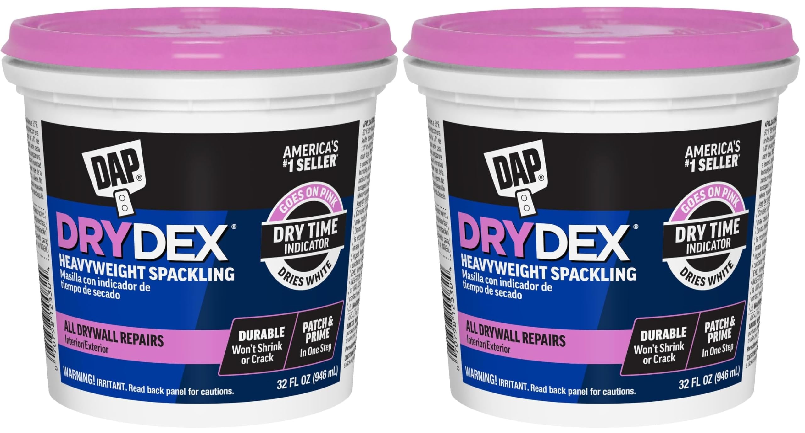 Snapklik.com : 1 Qt Dap 12330 DryDex Interior/Exterior Spackling- Pack Of 2