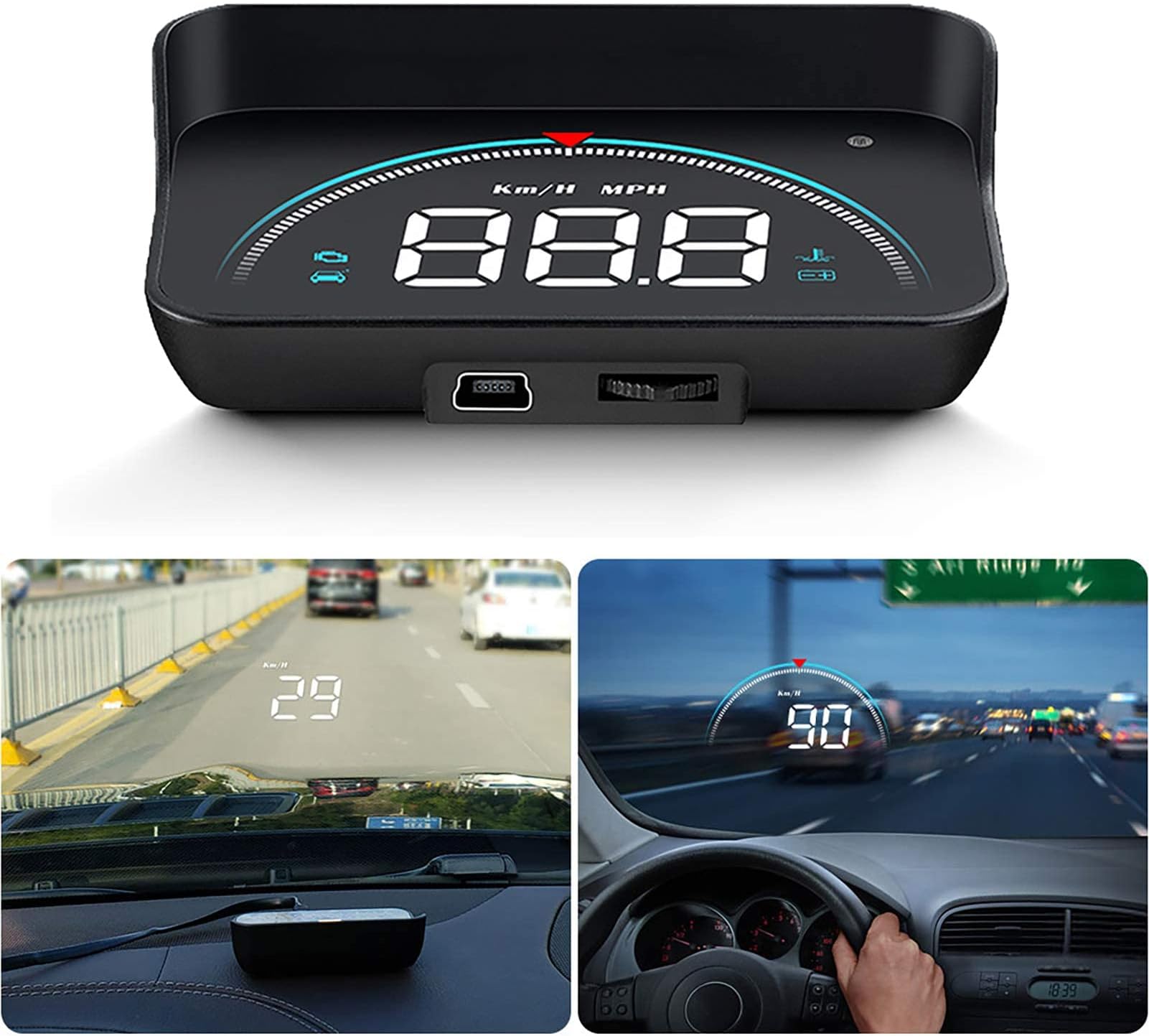 SYOSI HUD Head-up Display,3.5 Inch Head-up Display Multifunction ...