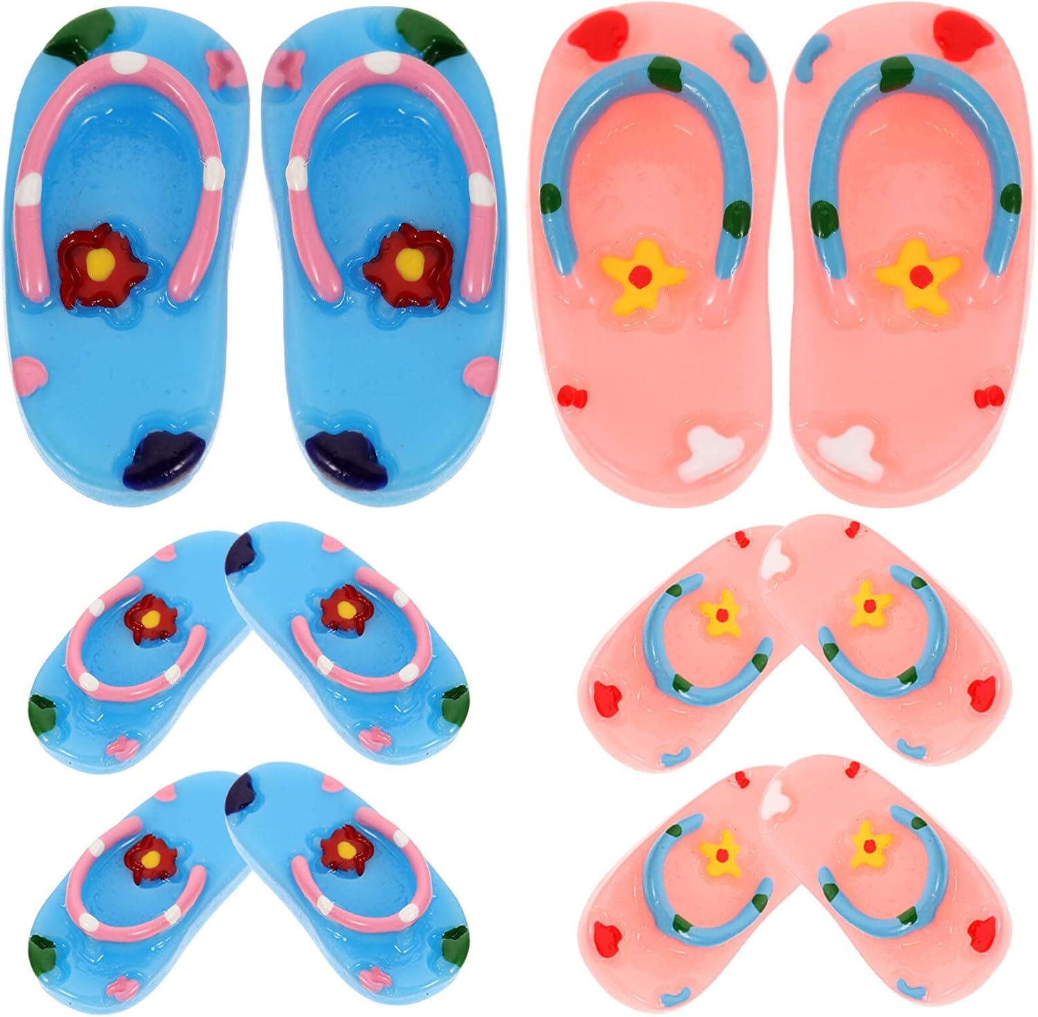 Amazon.com: LUOZZY 6 Pairs Miniature Flip Flops for Dollhouse Crafts ...