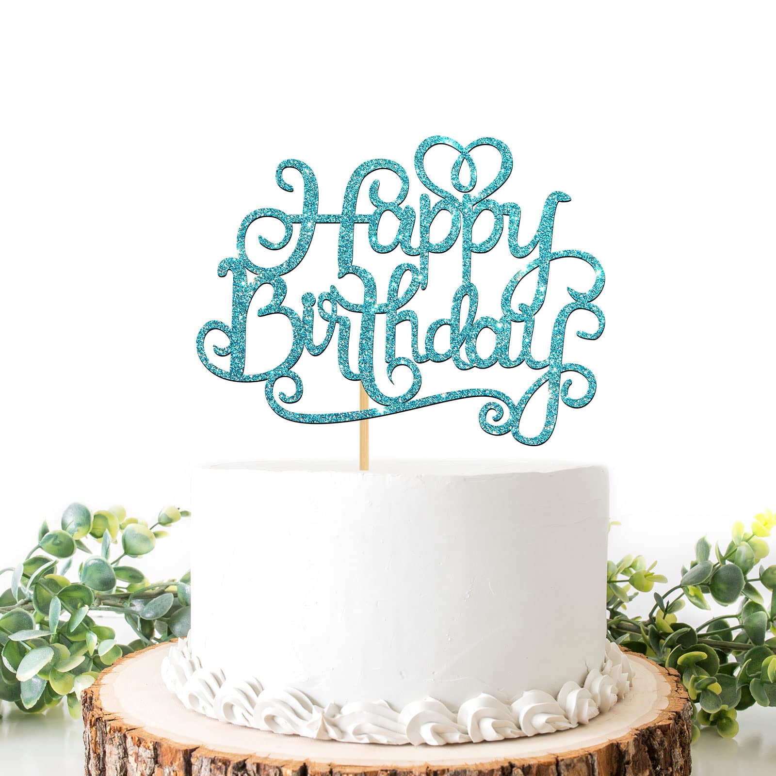 Buy Helewilk Sky Blue Happy Birthday Cake Topper, Happy 1st 2nd 3rd 4th ...
