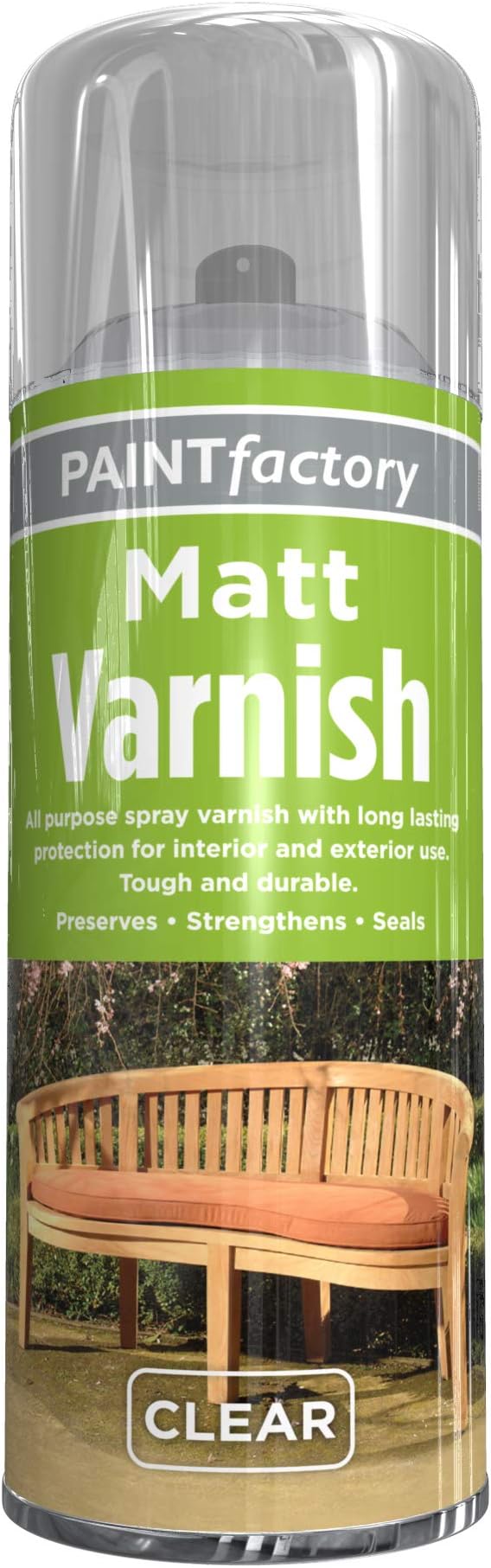 All Purpose MATT Varnish 400ML - Professional Satin Finish Spray Wood ...