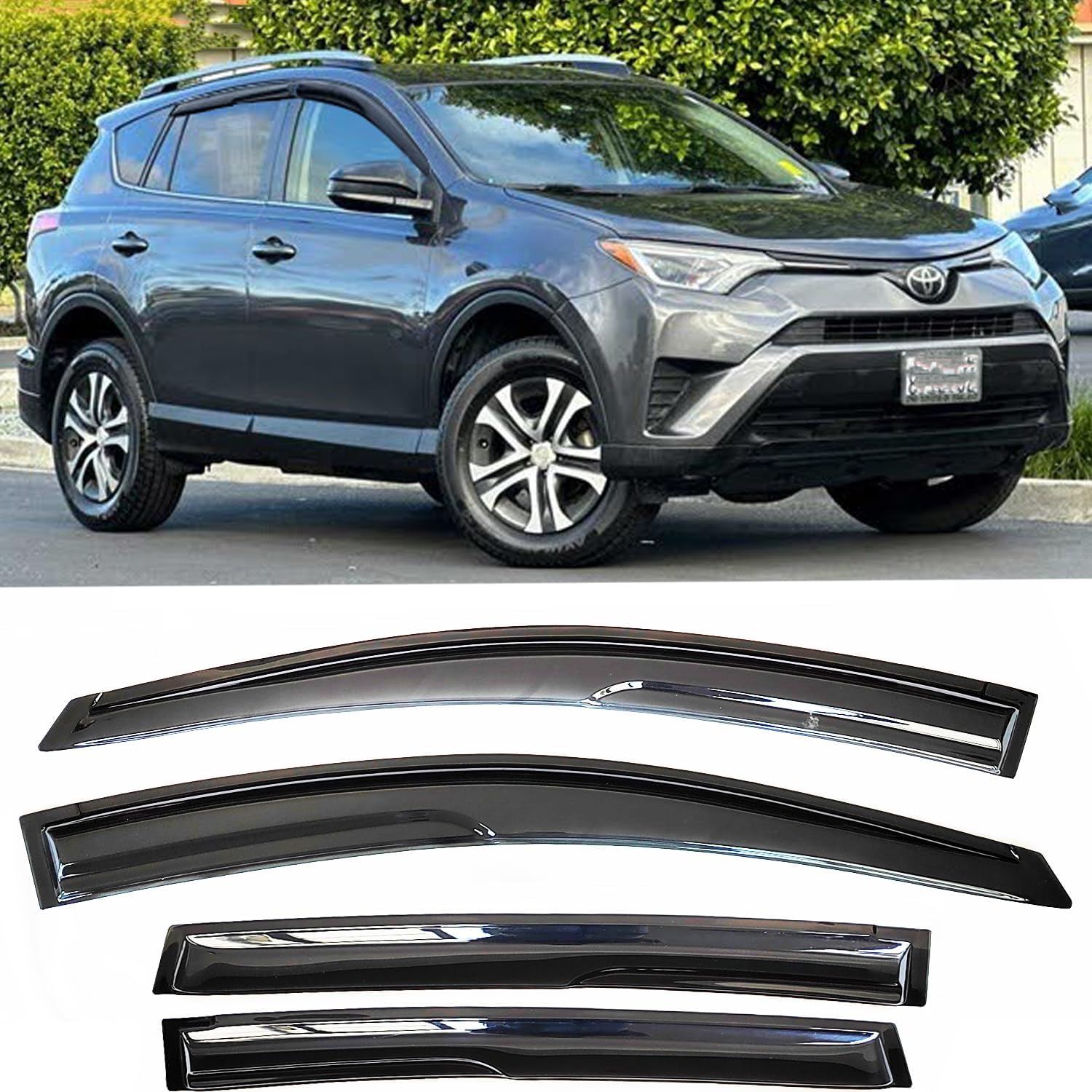 Amazon.com: TONOYTIM 4-pcs Rain Guard Sun Shade Vent Deflectors Window ...