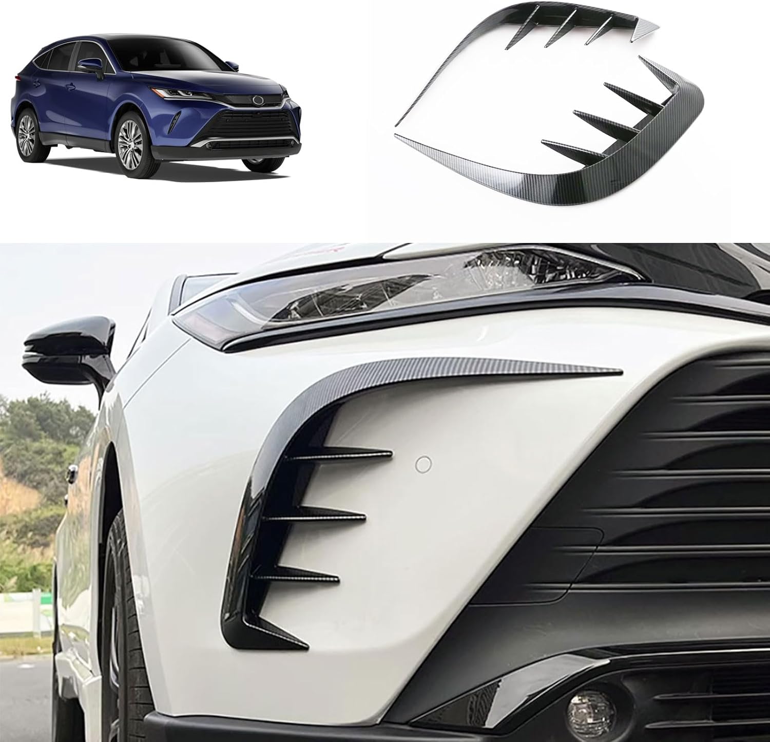 Amazon.com: TERDARAY Front Headlights Grille Vent Covers Compatible ...