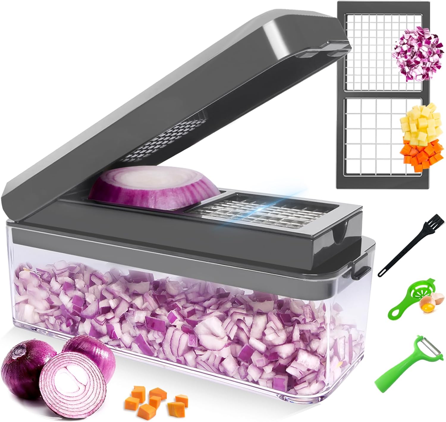 Amazon.com: SUREWIN Vegetable Chopper, Onion Chopper Dicer, Mandoline ...