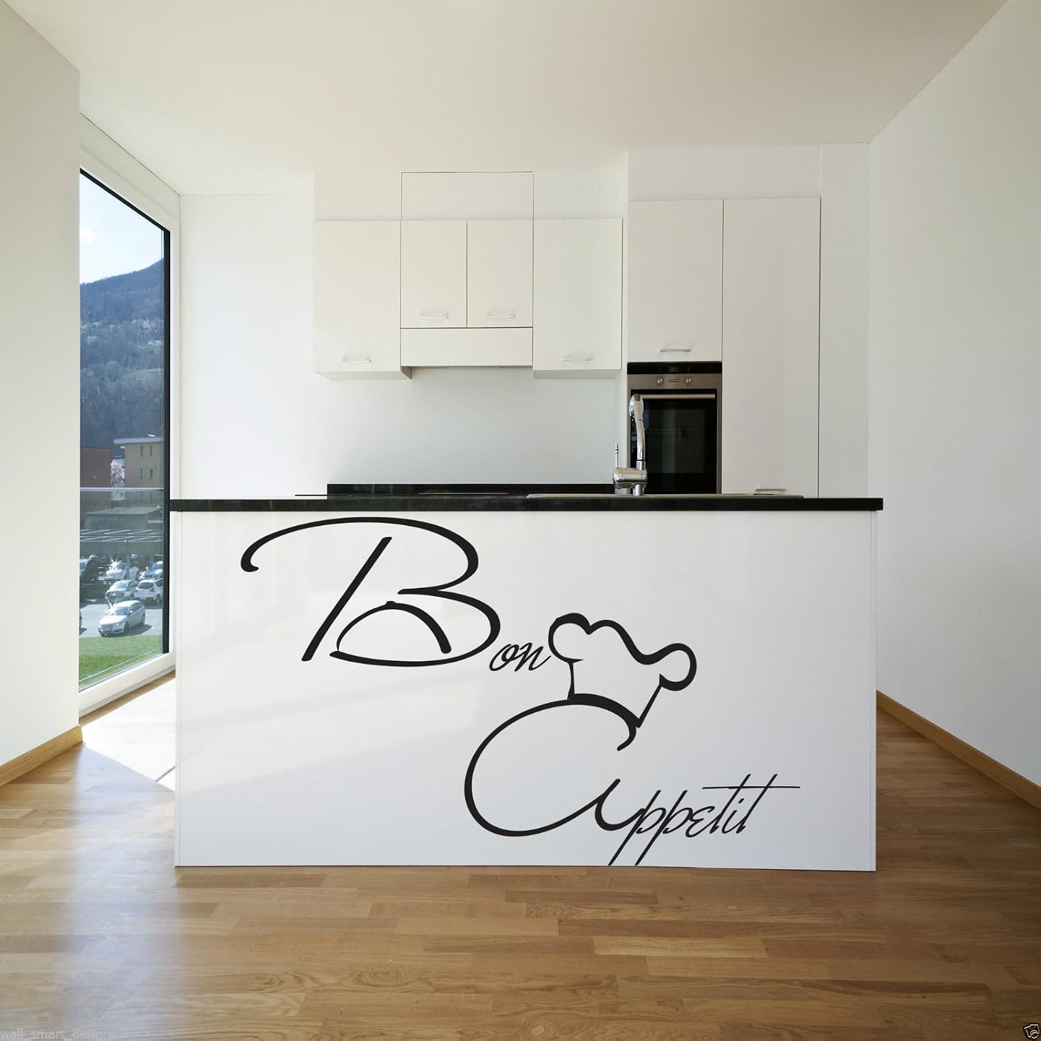 Bon Appetit Wall Art Sticker KItchen Vinyl Quote Decal Mural Stencil ...