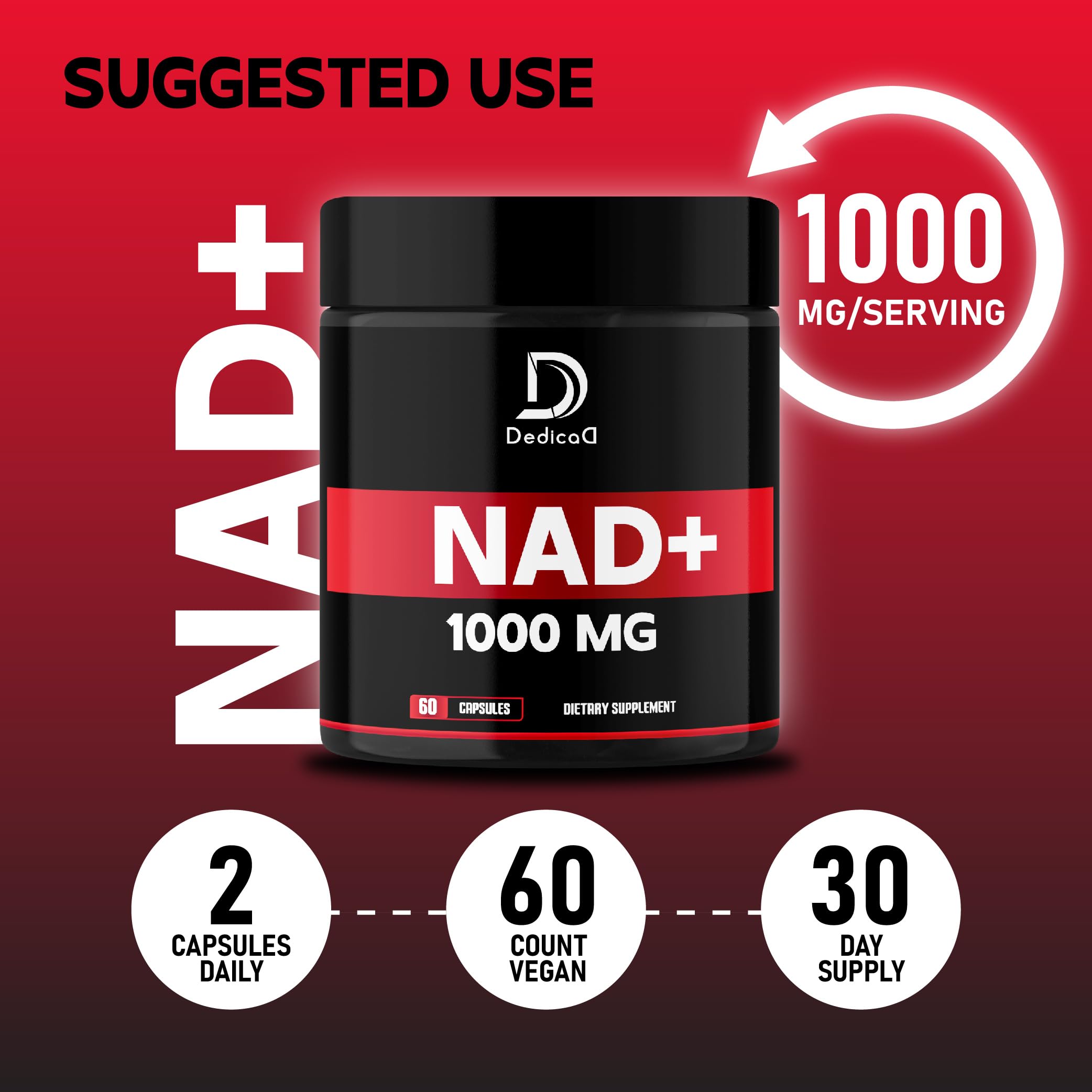 Snapklik.com : NAD+ Supplement 1000 Mg - Pure NAD Supplement - Energy ...