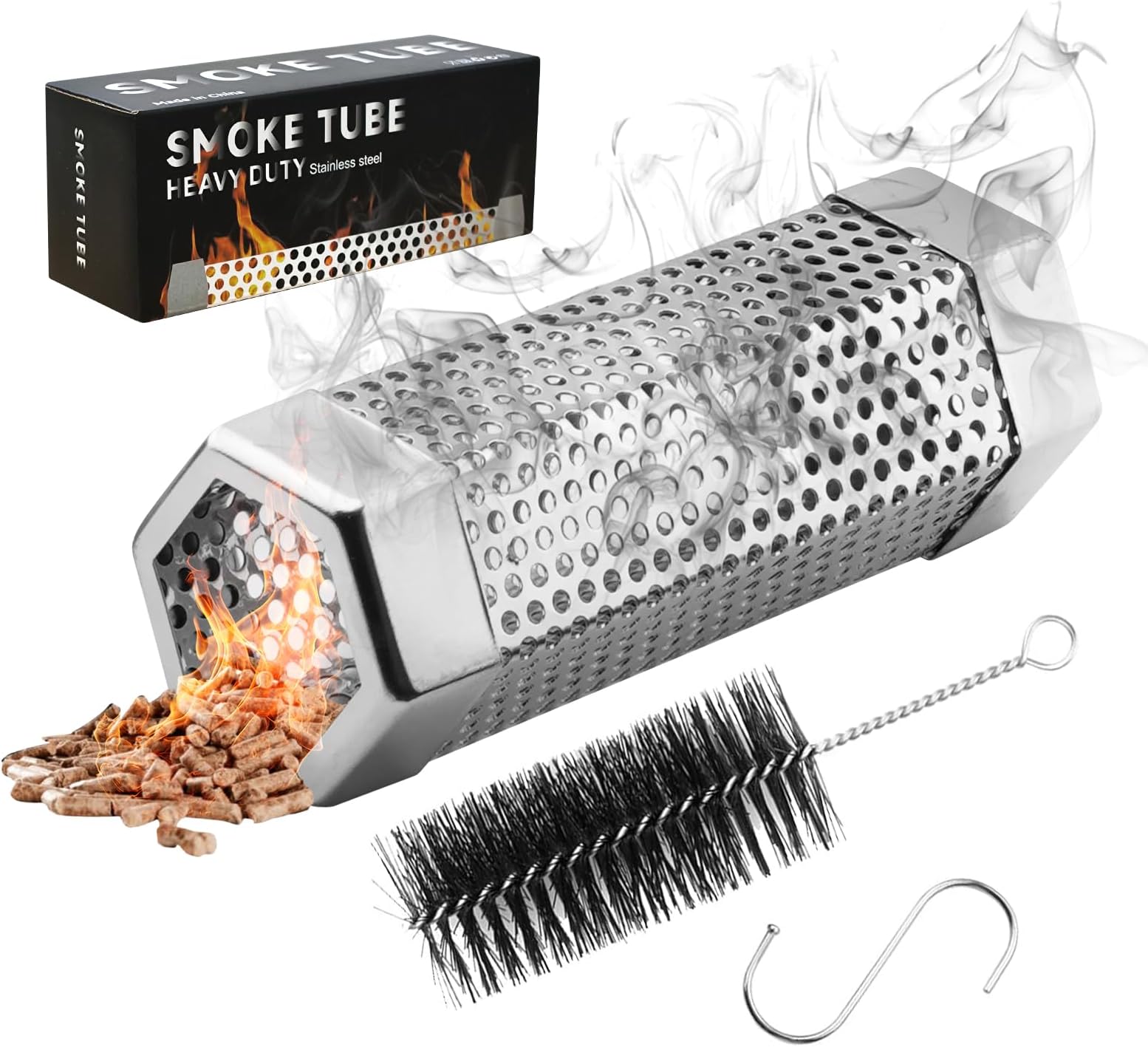 Amazon.com : Smoke Tube for Pellet Smoker, 12'' Smoker Tube for Pellet ...