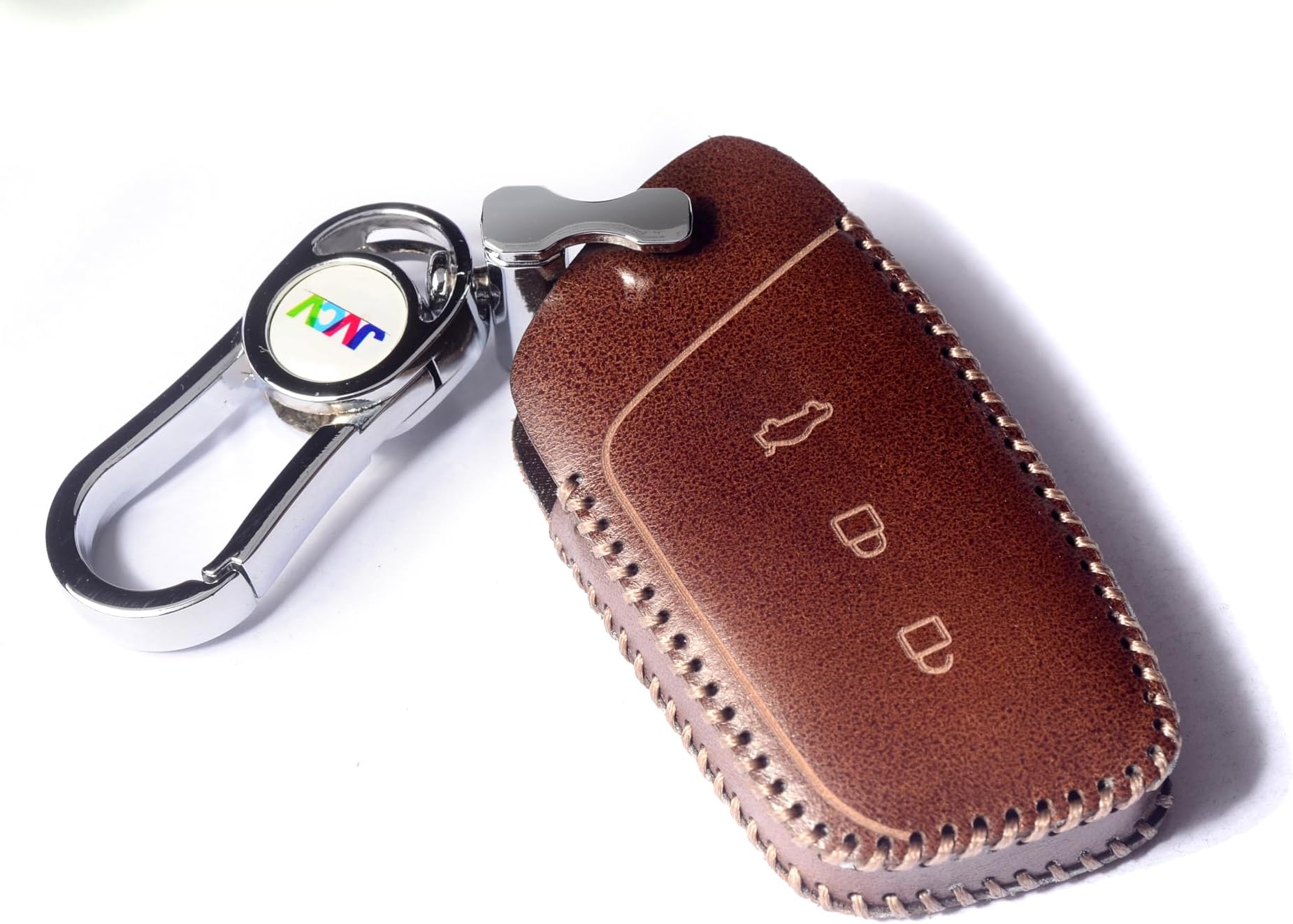 JVCV® Soft Handmade Leather Car Key Cover Compatible with New MG Hector ...