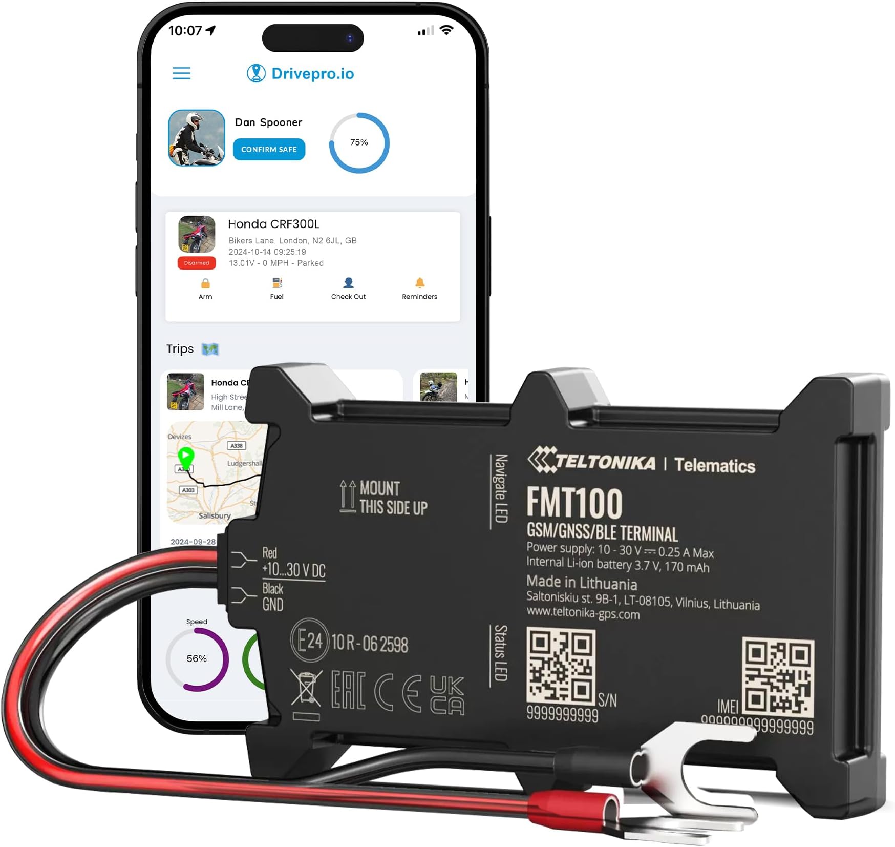 DrivePro FMT100 Easy-Fit GPS Tracker - Real-Time Vehicle Tracking with ...