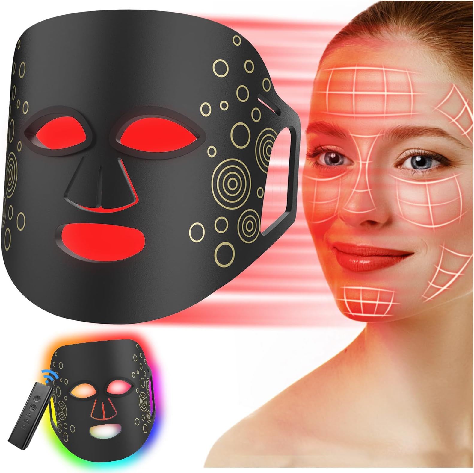 Amazon.com : INSHUEY⁡ Red Light Therapy Mask FSA/HSA Eligible LED ...
