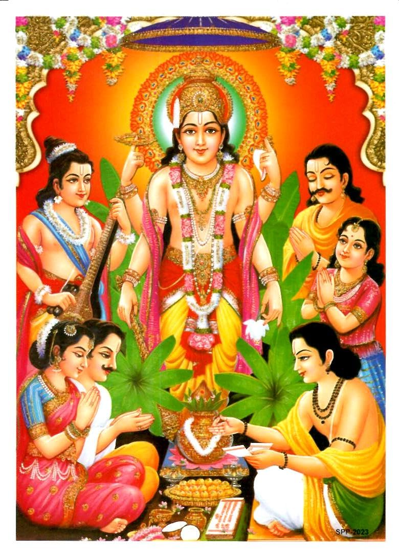 Amazon.com: Sri Satyanarayan Pooja Puja Religious Poster (Satyanarayan ...